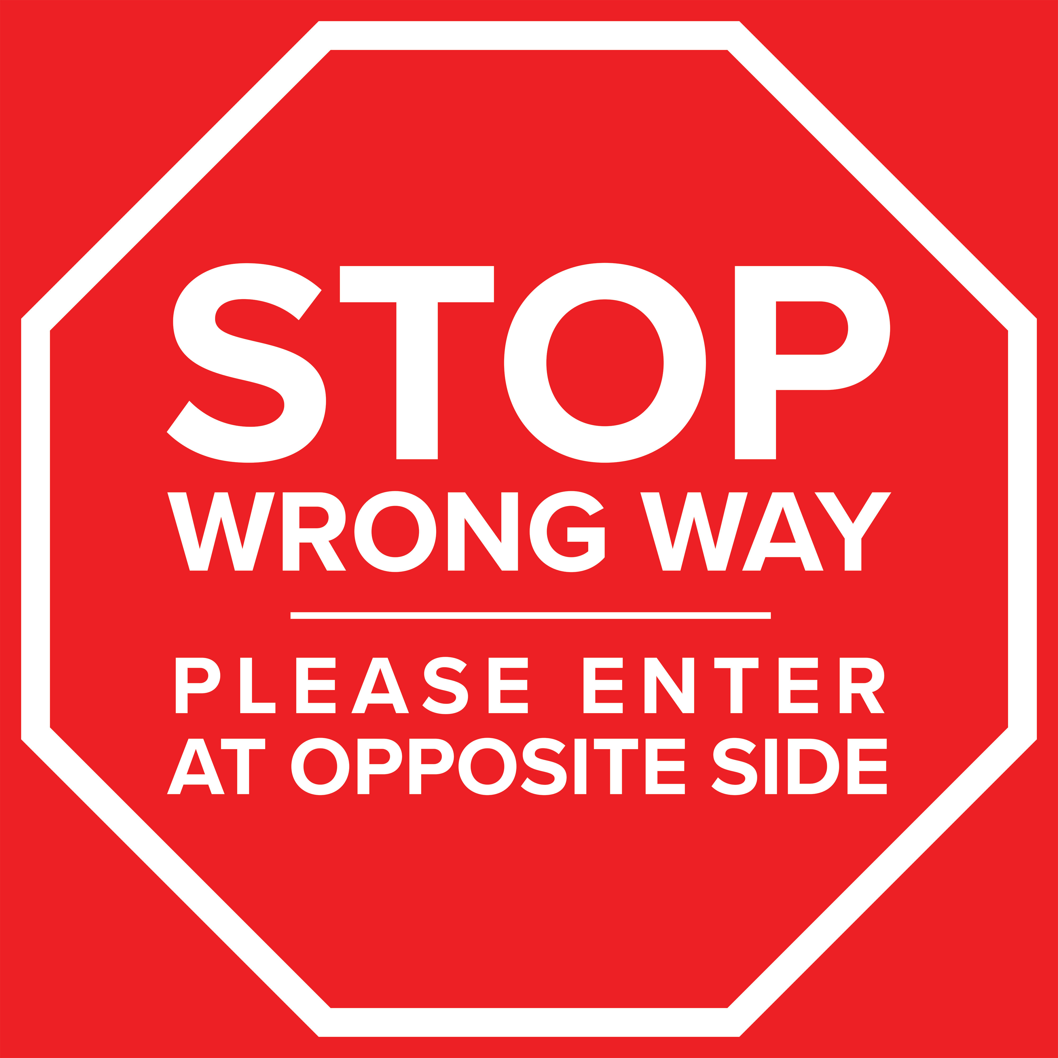 Stop Do Not Enter Sticker | Removable Pre-Printed Graphic | Displays2Go