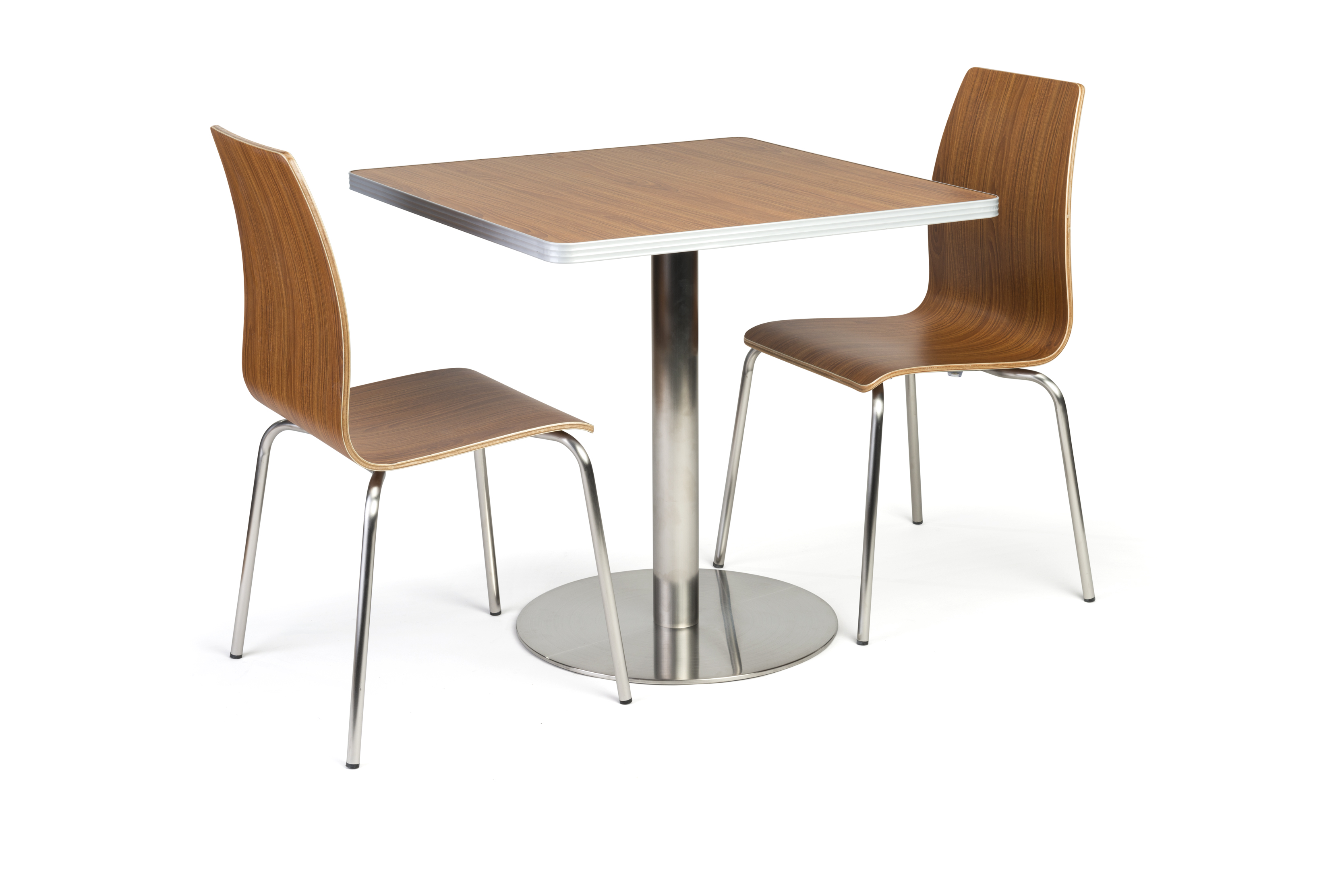 Café Height Table Set For Cafeteria| 3-Piece Set | Displays2Go