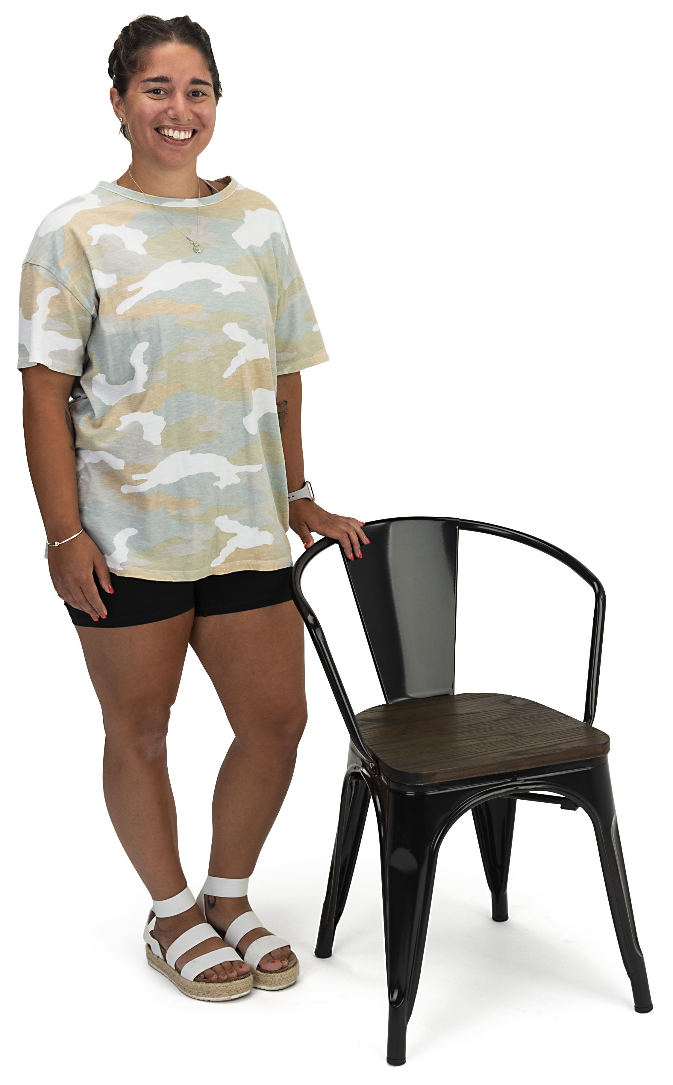 Metal Bistro Chair Set | Modern Industrial Design | Displays2Go