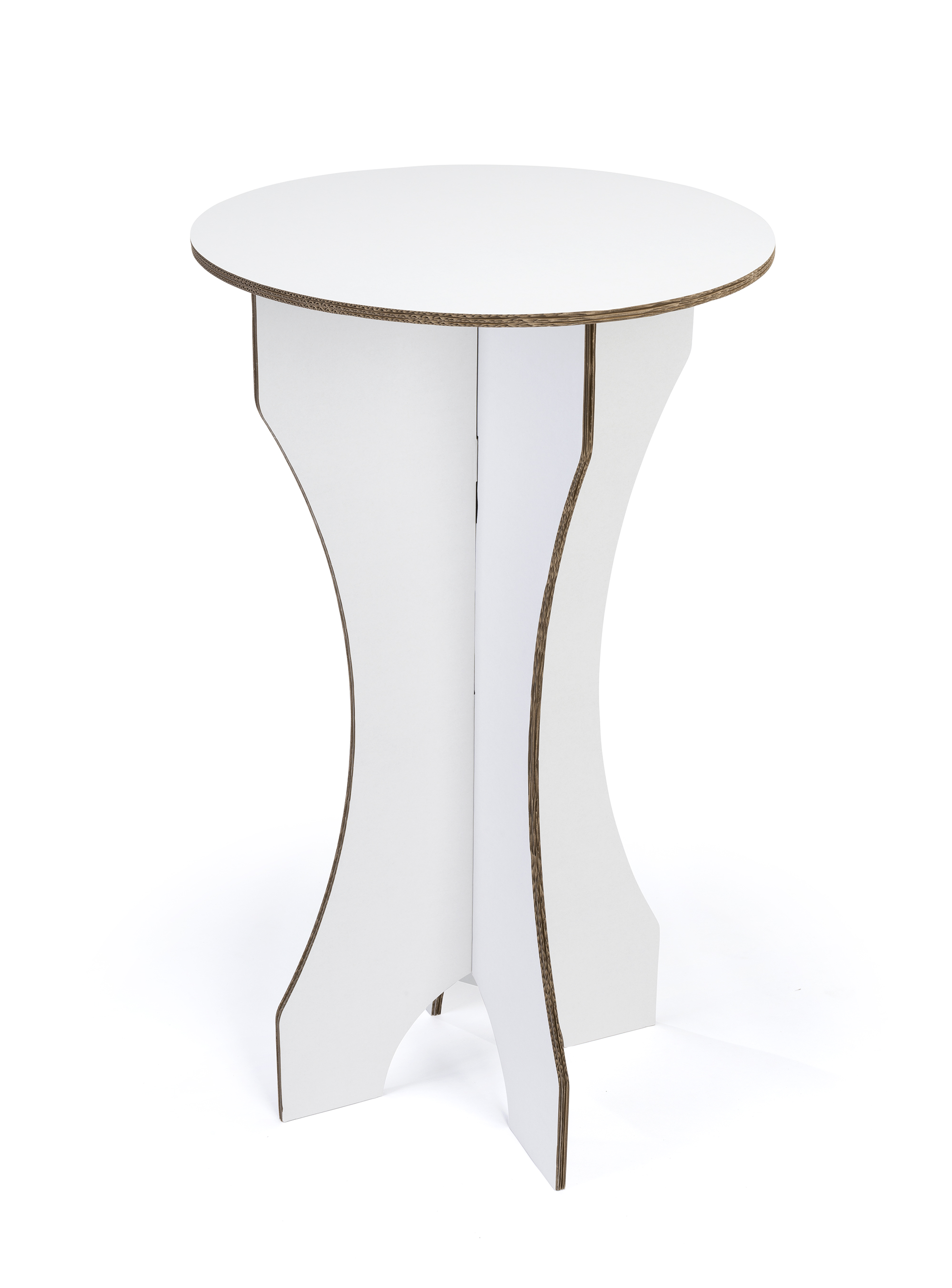Cardboard Bar Table | 42"h White Flat Pack | Displays2Go