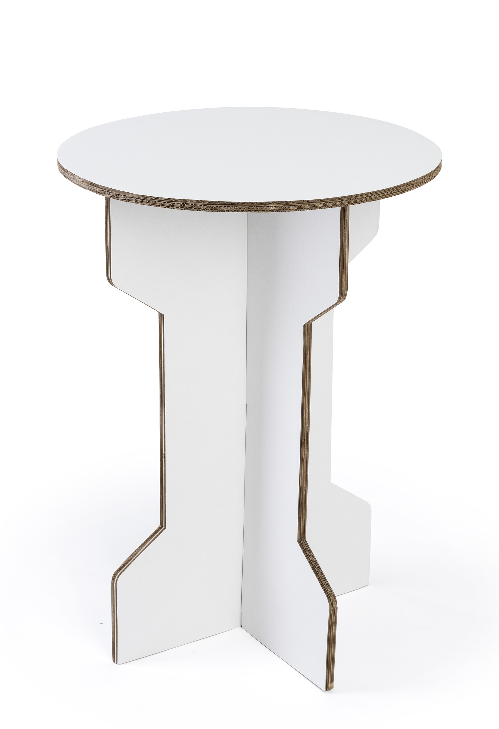 Cardboard Party Table | White 28" Short Dining Height | Displays2Go