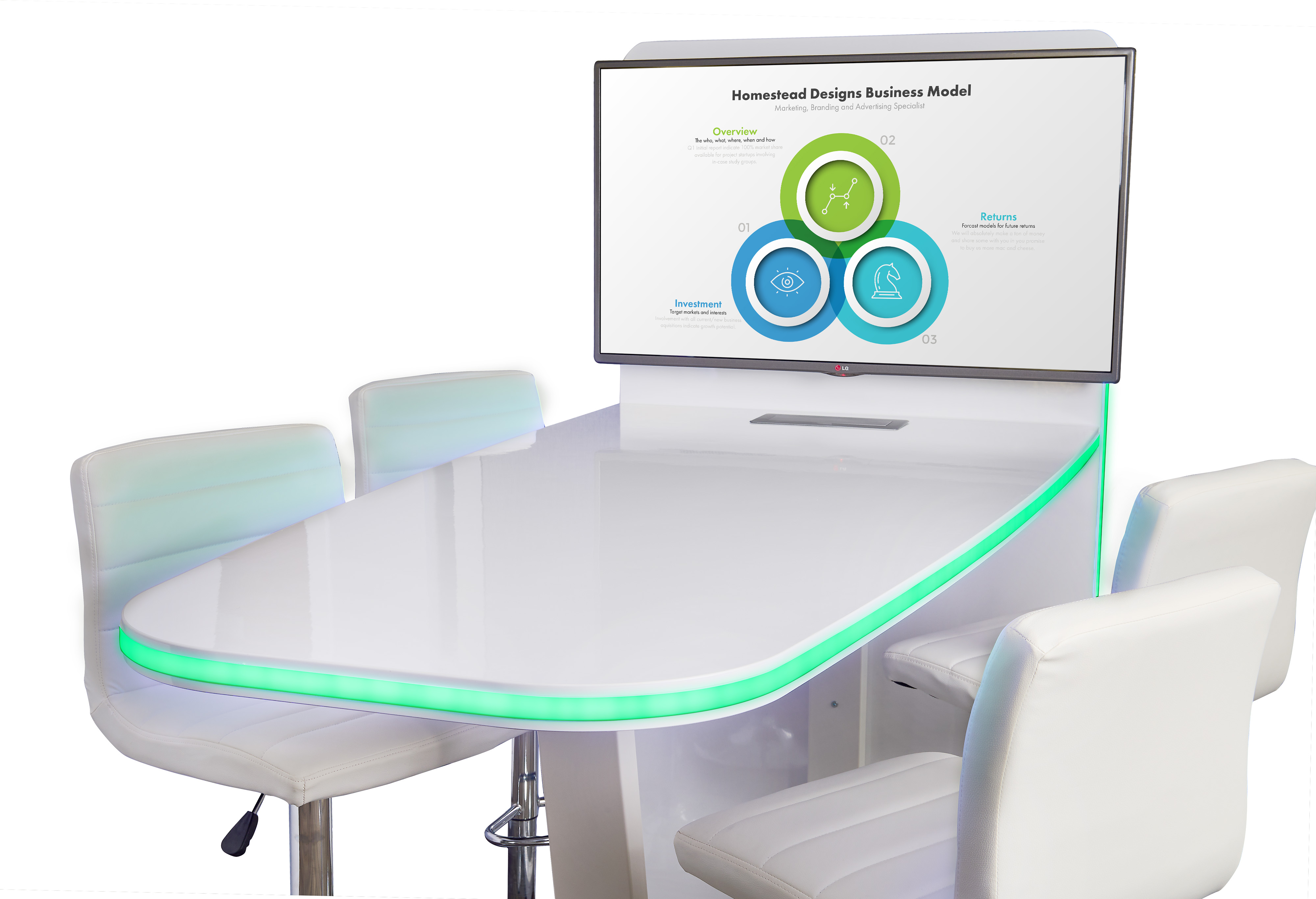Multimedia Conference Table | Cable Management | Displays2Go