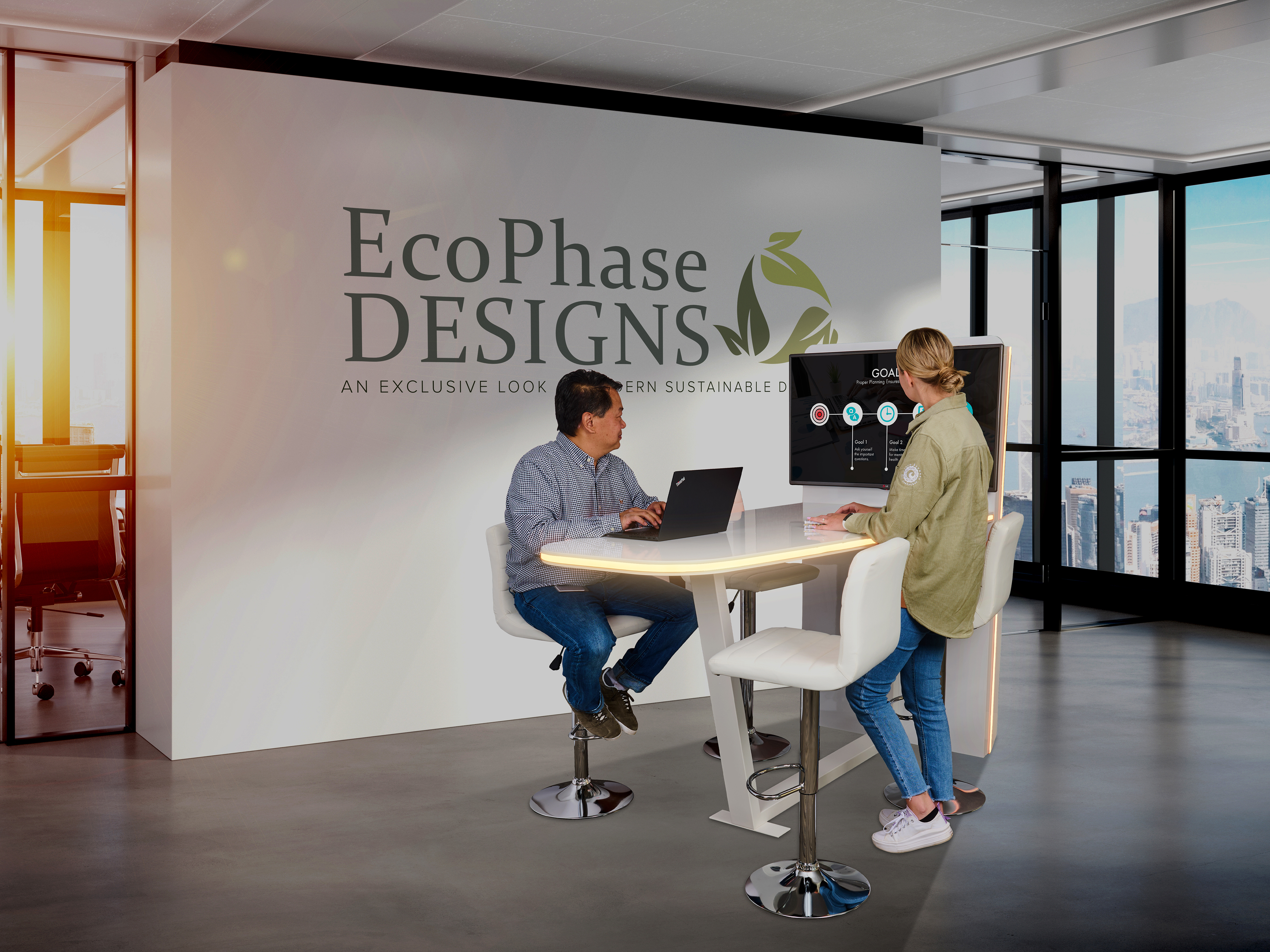 Multimedia Conference Table | Cable Management | Displays2Go