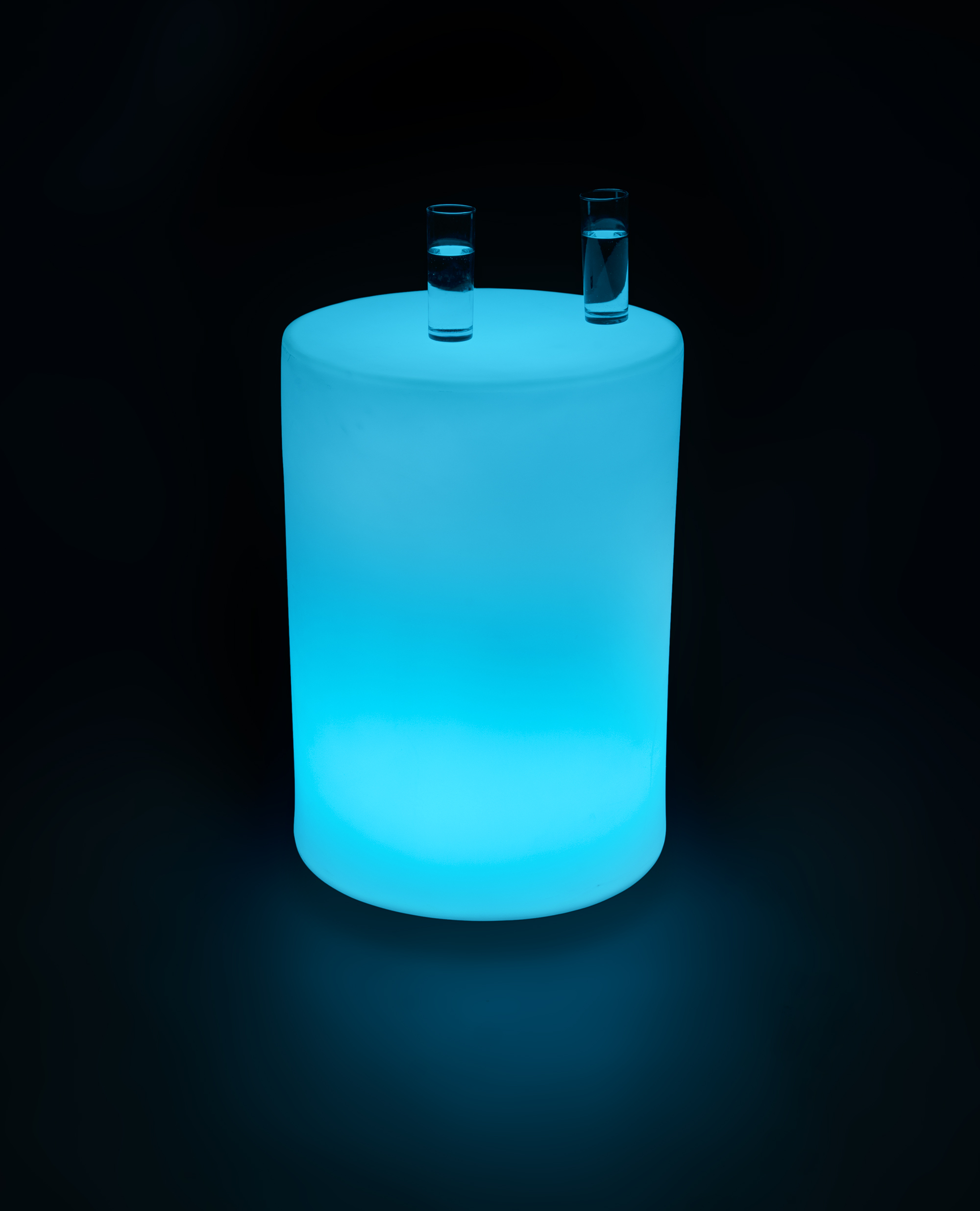 Round Light Up Glow Top LED Table | 28.75” Tall Circular Top | Displays2Go
