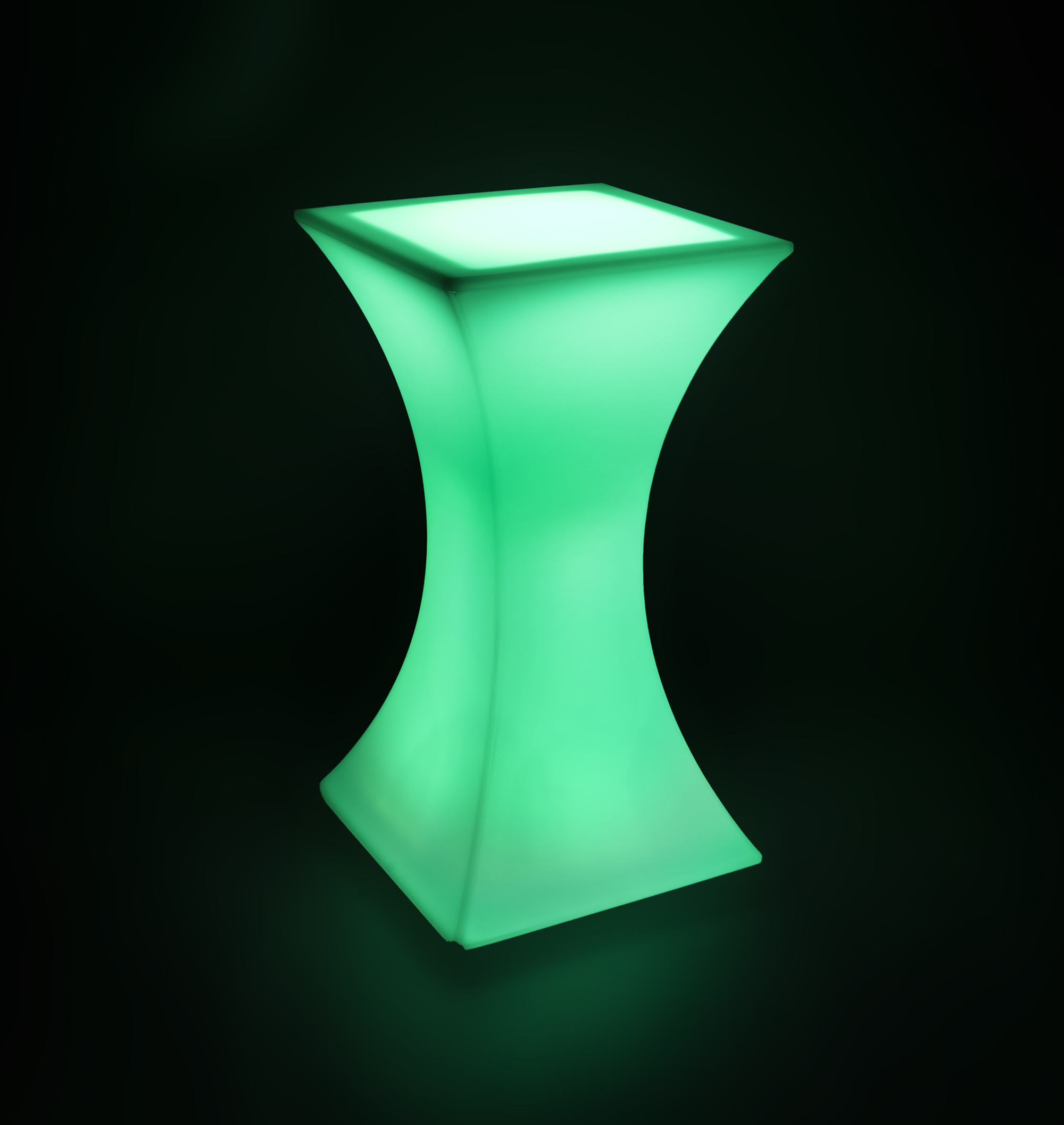 LED Hourglass Pub Table | 16 Multicolored Light Options | Displays2Go