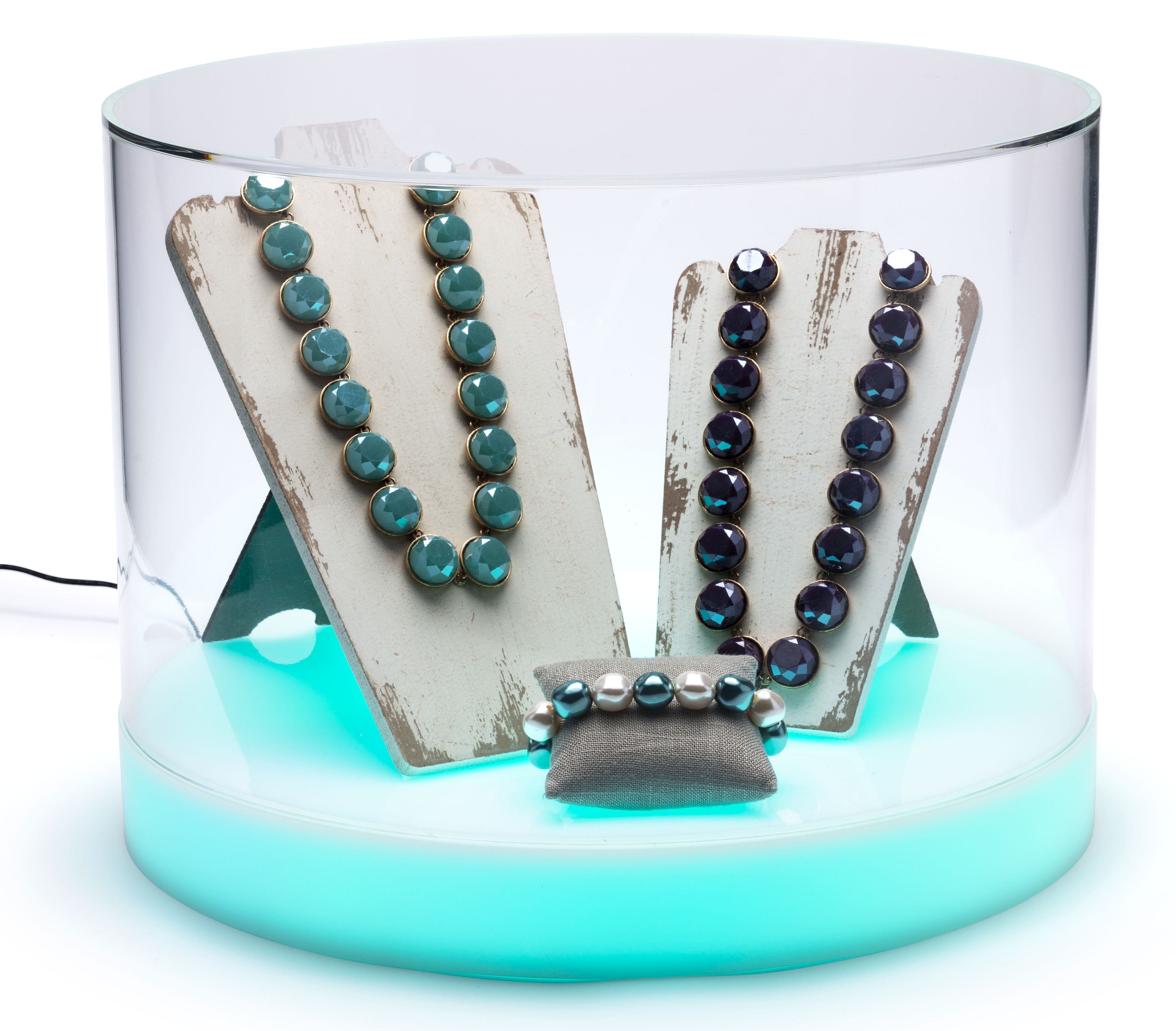 LED Acrylic Display Cylinder | Color-Changing Illuminated Base ...