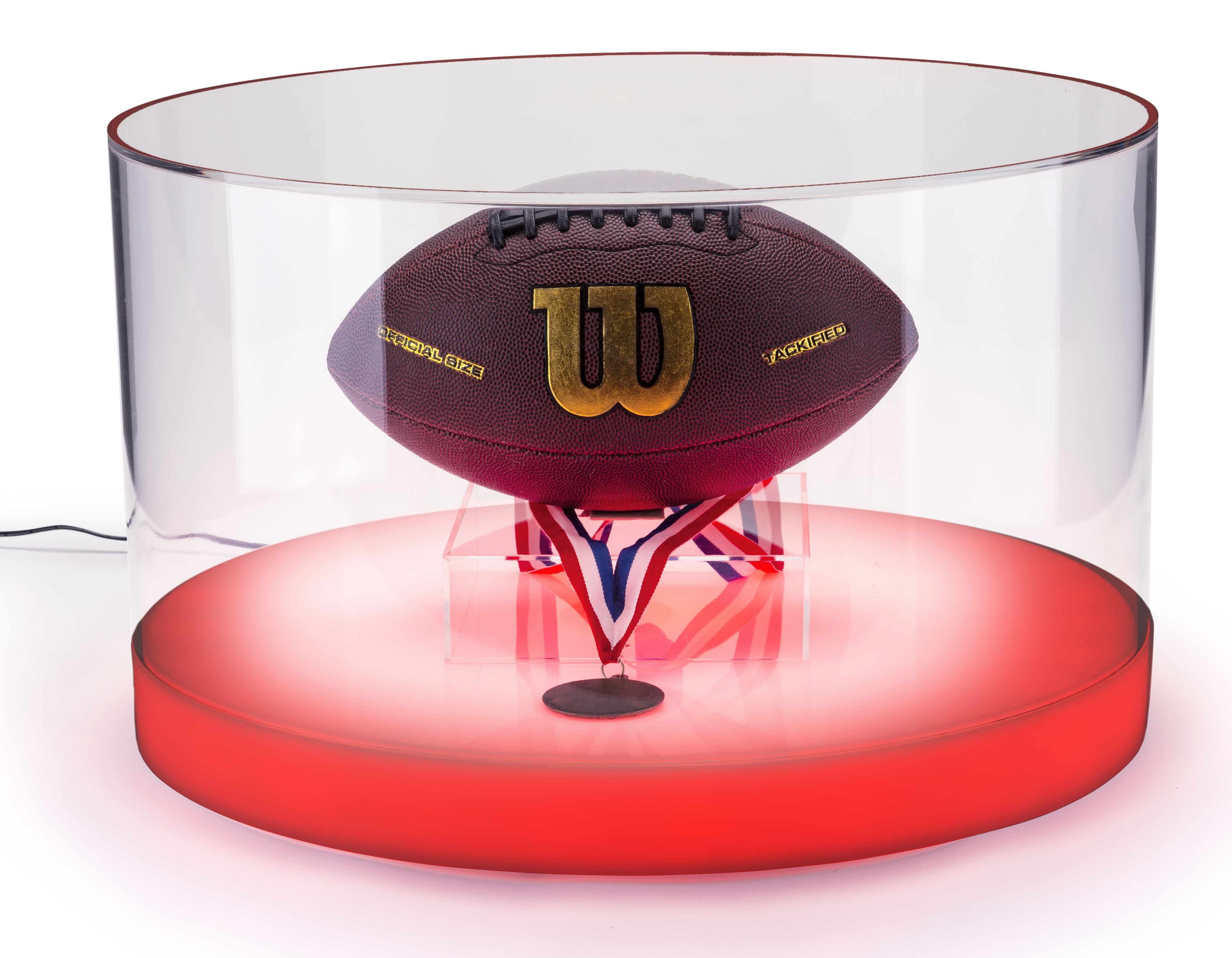 Lighted Cylinder Display Showcase | 16-Color Illumination | Displays2Go