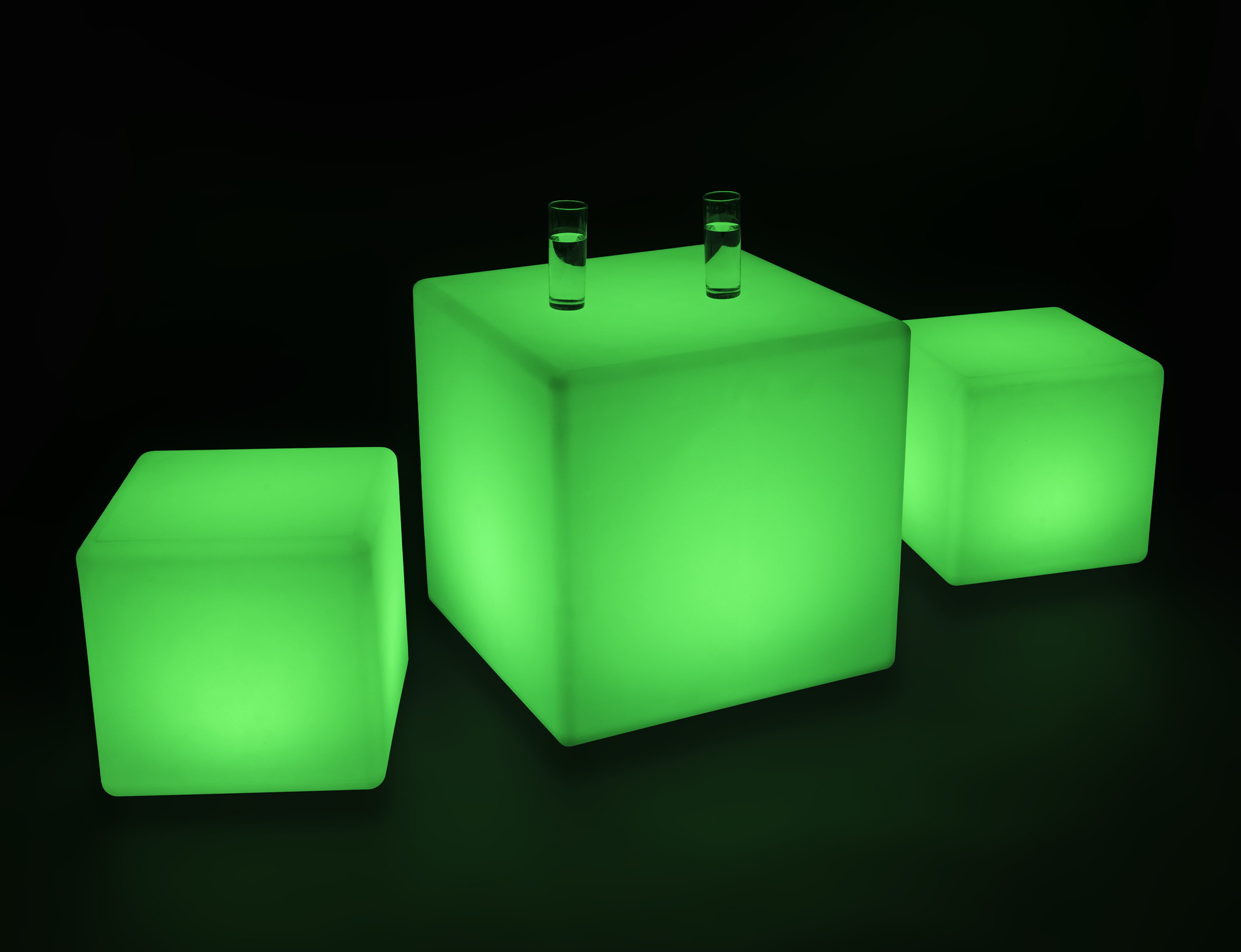 Illuminated Lounge Table Set | 16 Color LED Lights | Displays2Go