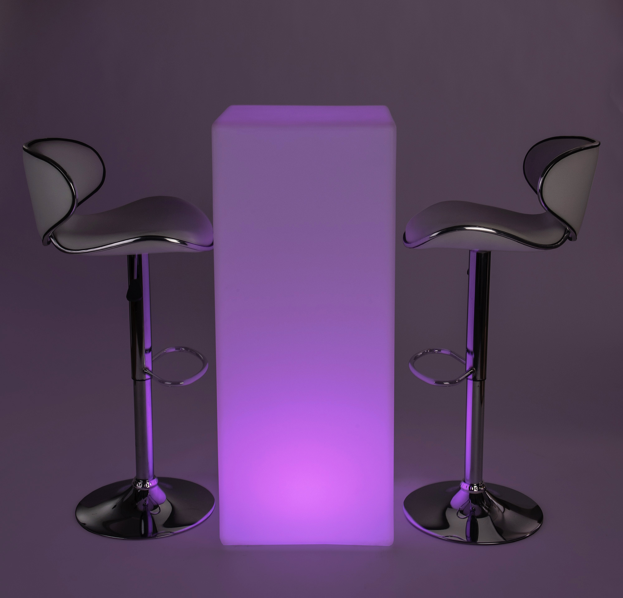 LED Tall Boy Table Set | Rechargeable Battery | Displays2Go