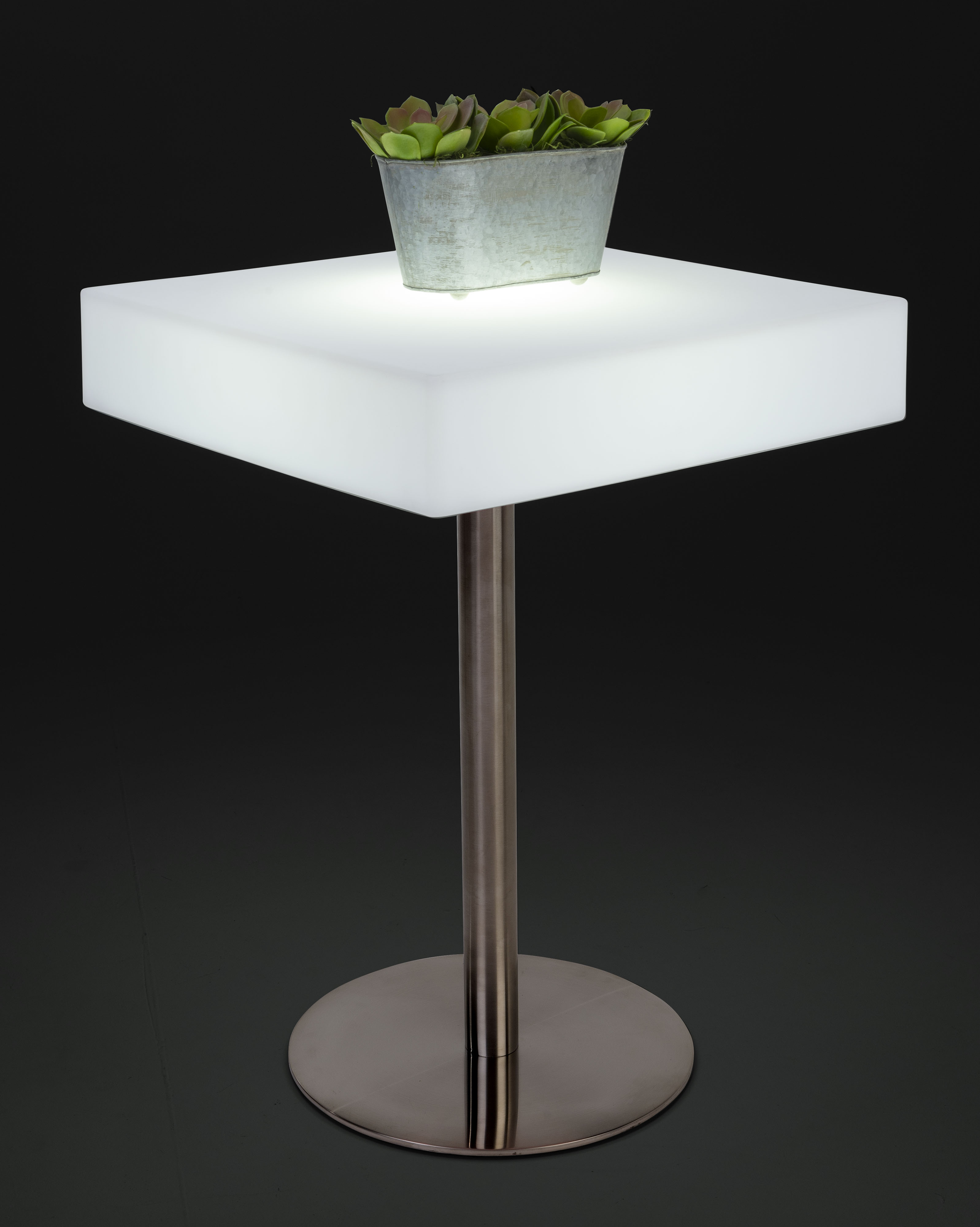 Square Illuminated Bar Table | Light Up LED Lounge Furnishings ...
