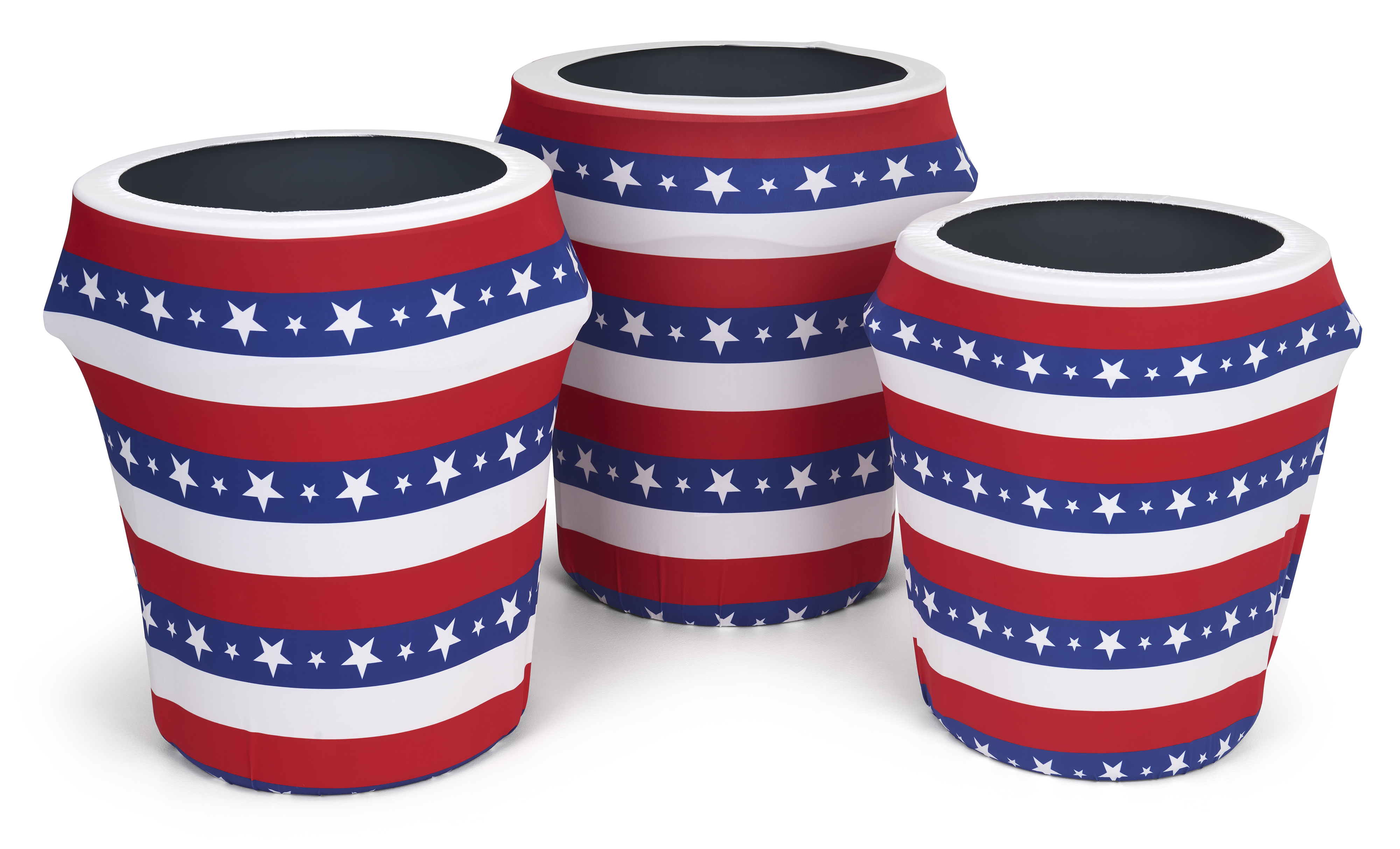 Patriotic Themed Trash Can Stretch Wrap | Reusable Polyester | Displays2Go