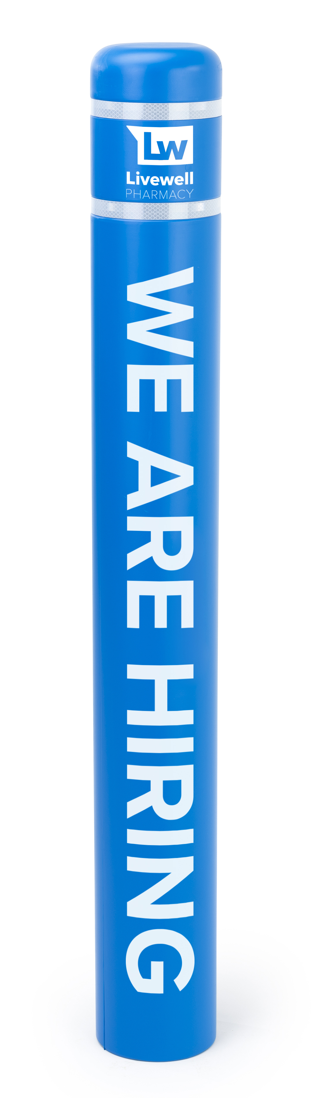 Branded Plastic Post Bollard Cover | Custom 1-Color Vinyl Graphic ...