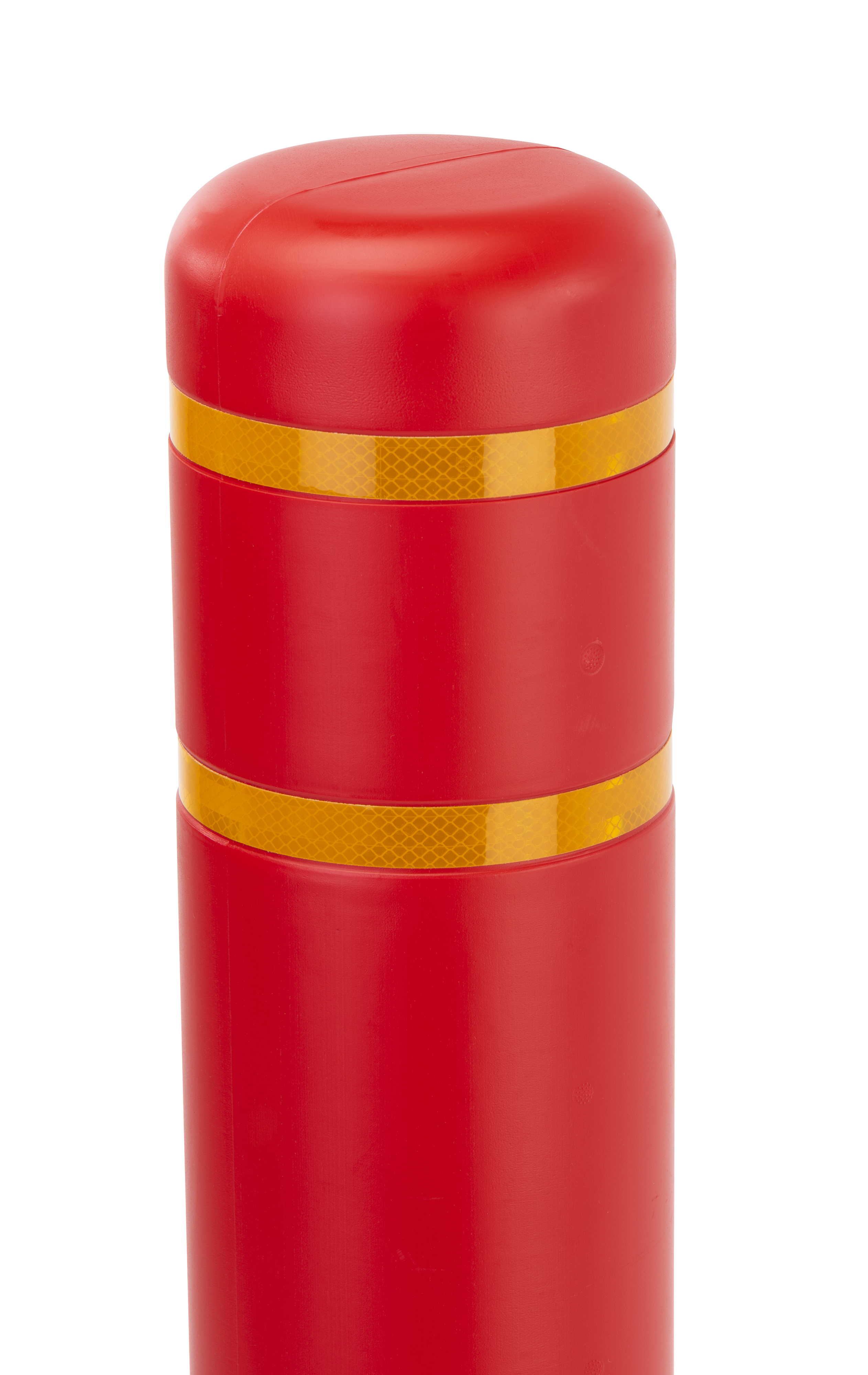 Protective Bollard Post Cover | Two Yellow Reflective Bands | Displays2Go