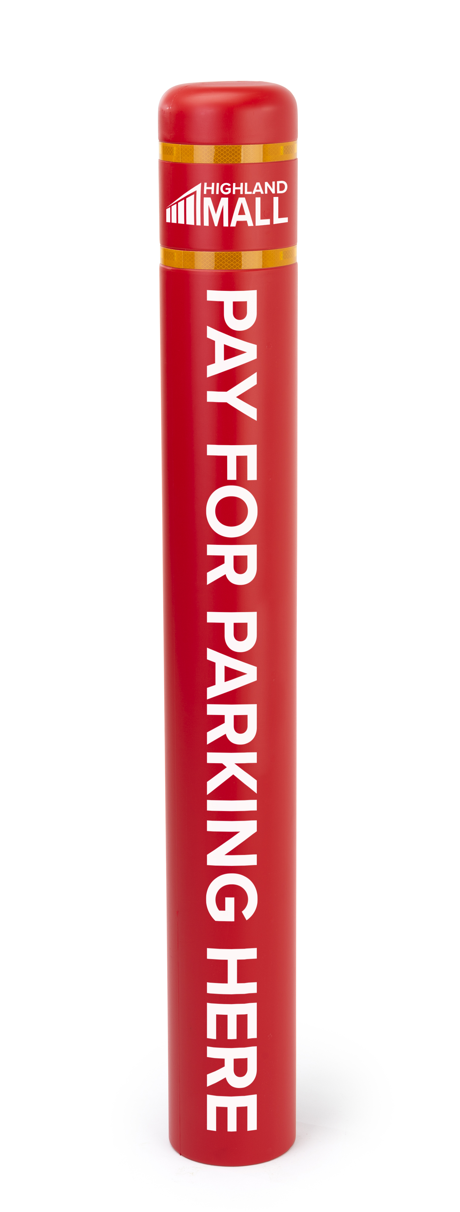 Branded Plastic Post Bollard Cover | Custom 1-Color Vinyl Graphic ...