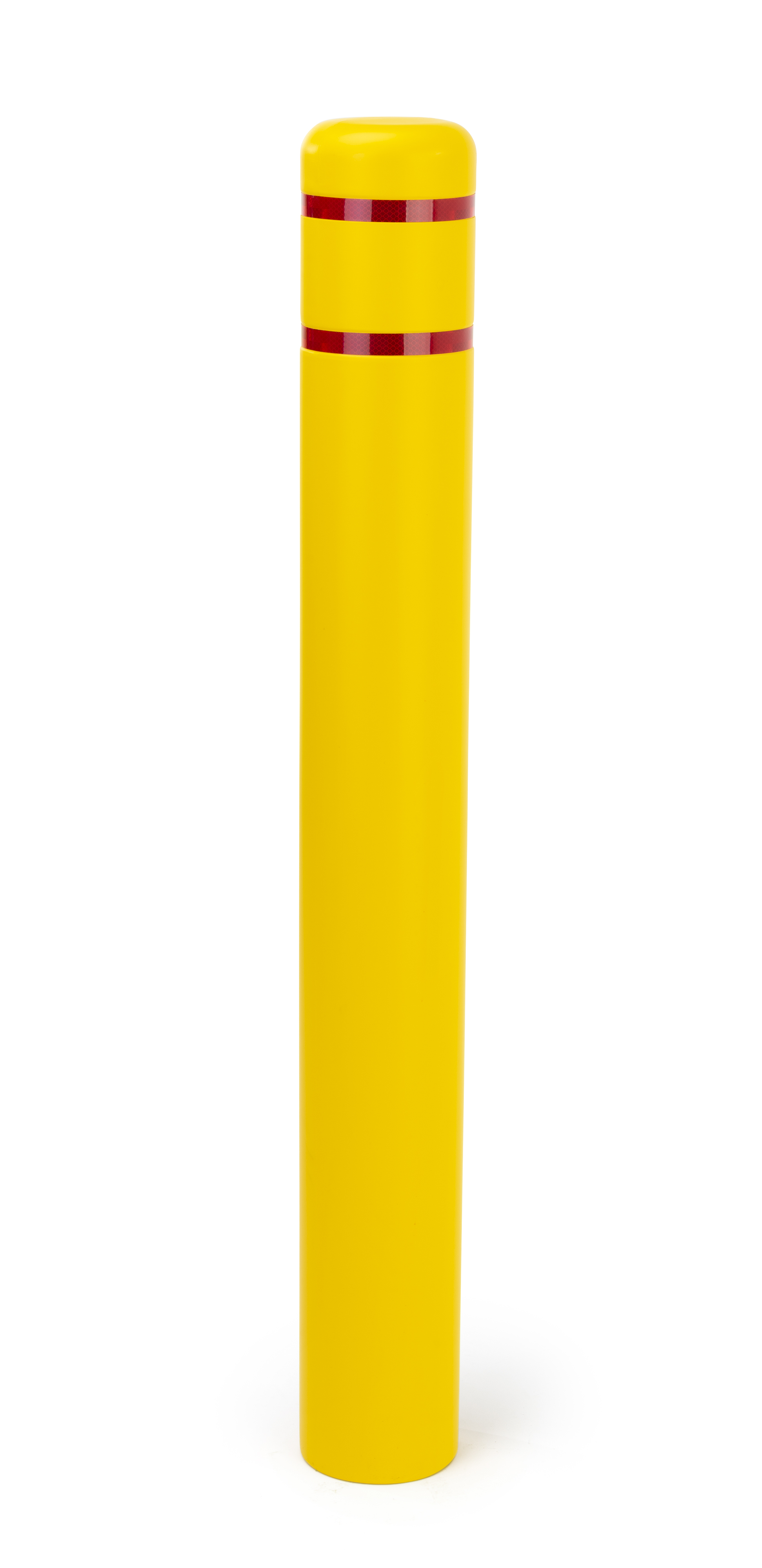 Reflective Bollard Cover | 6" Diameter Yellow Plastic Sleeve | Displays2Go