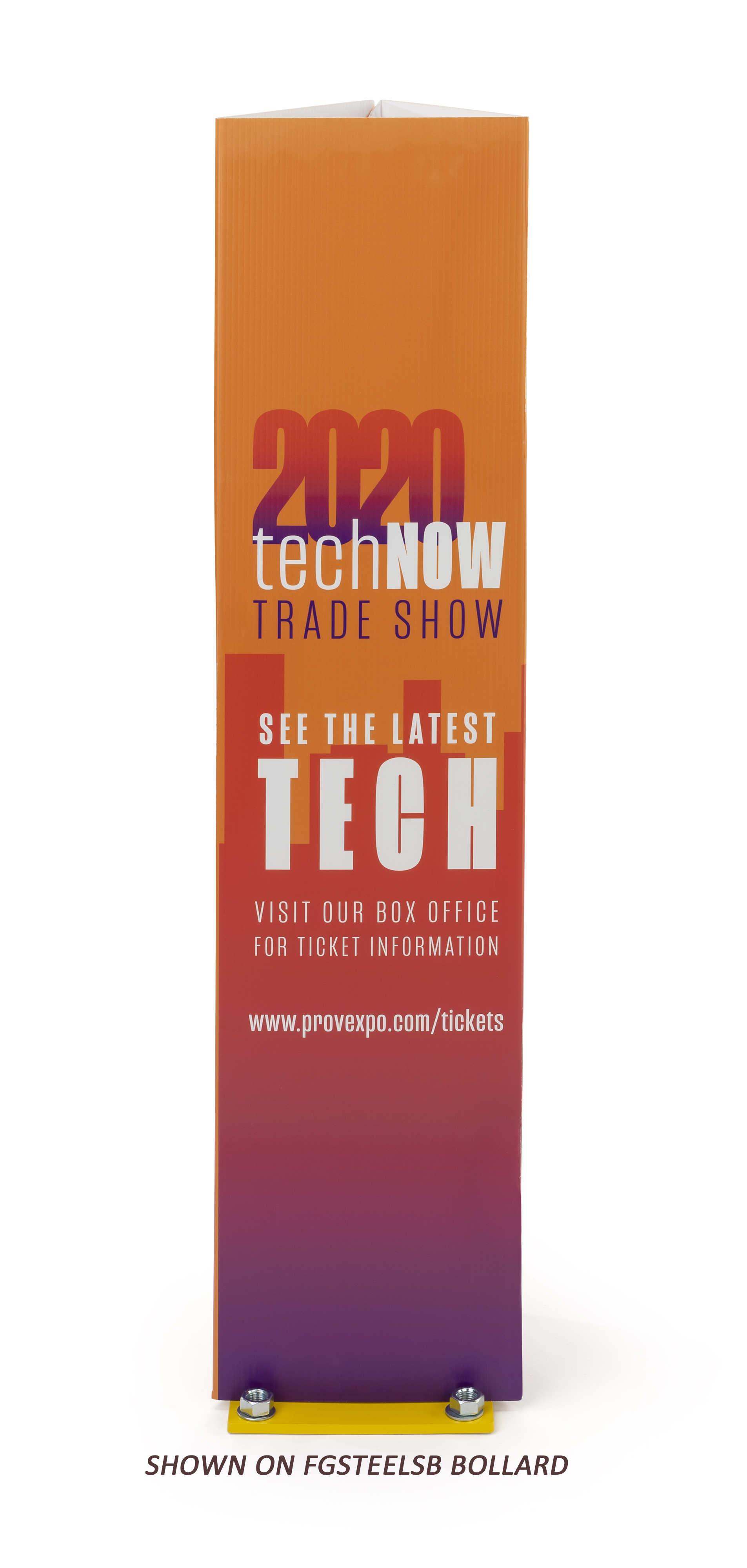 Triangle Marketing Bollard Cover | Full-Color Custom Printing | Displays2Go