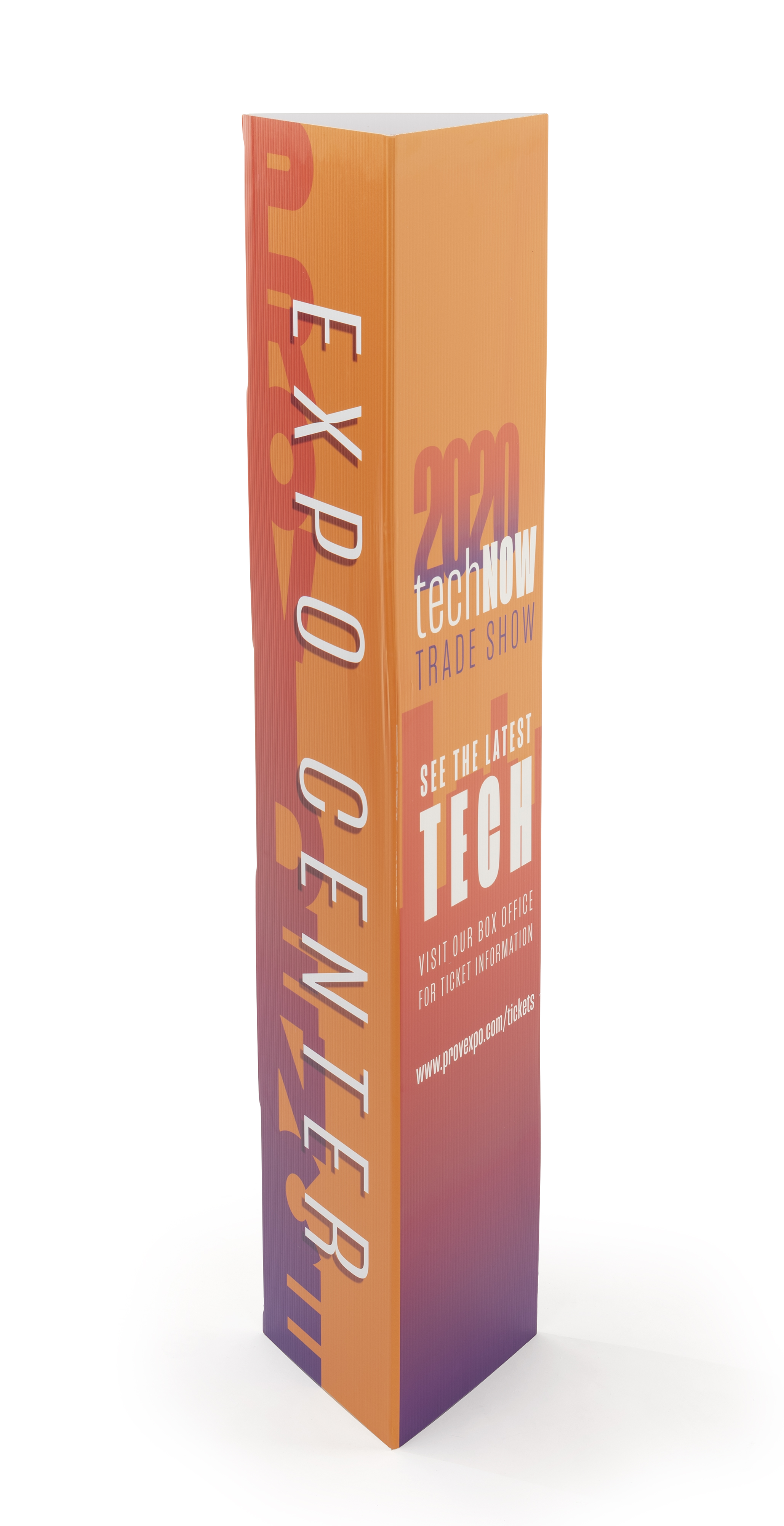 Triangle Marketing Bollard Cover | Full-Color Custom Printing | Displays2Go