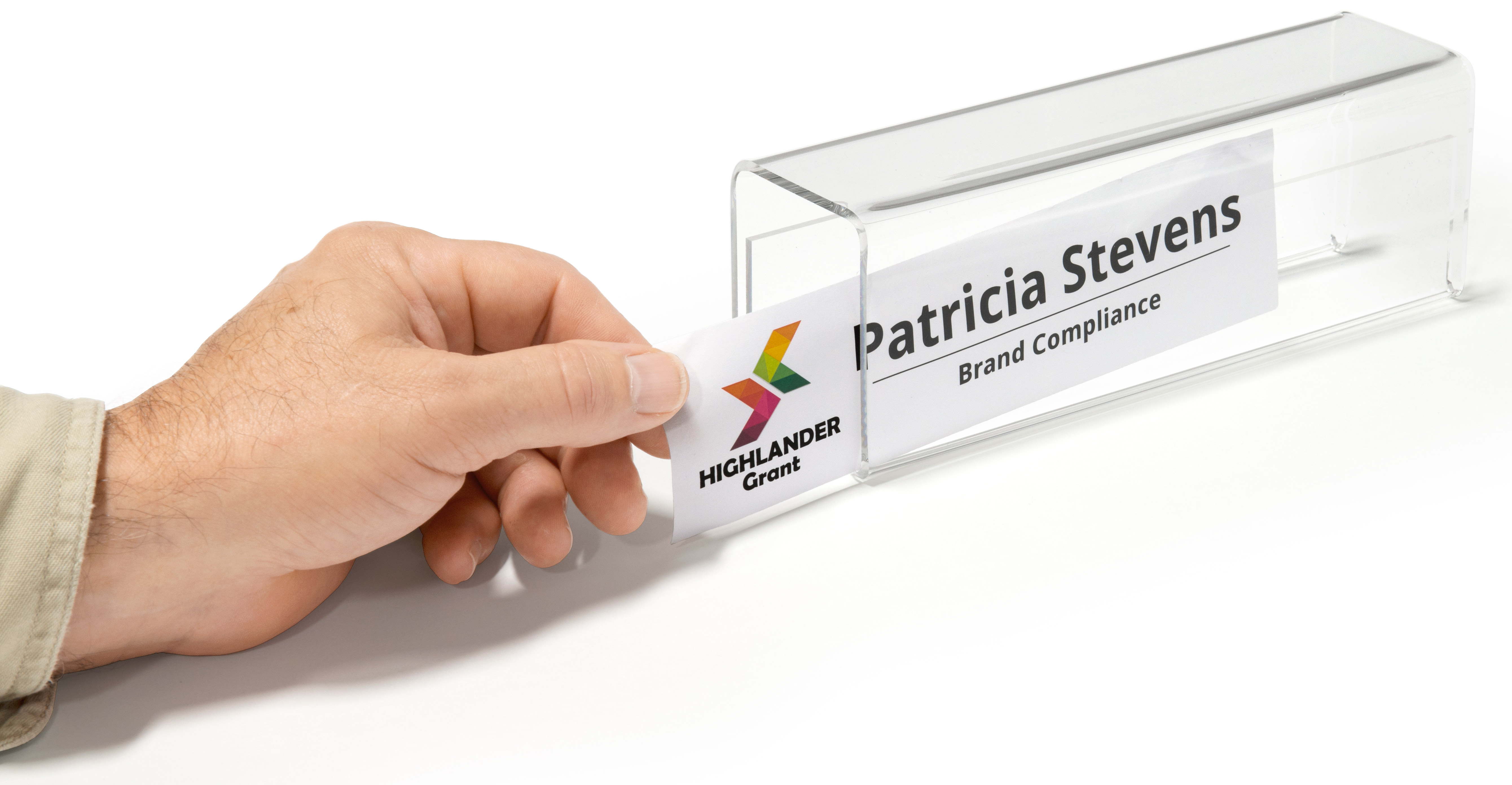Acrylic Partition Name Plate Display | Fits 1.5” Cubicle Walls ...