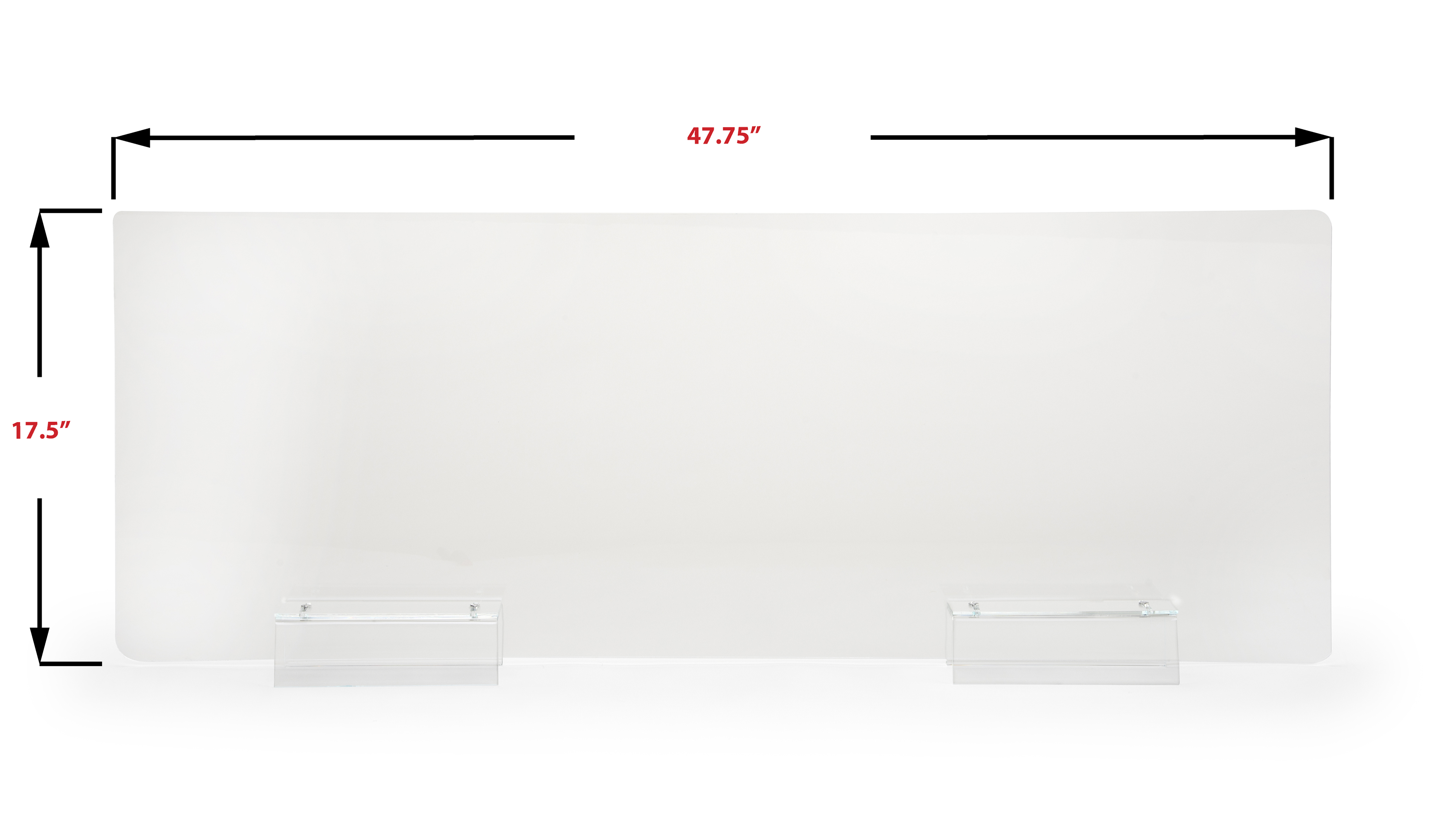 Cubicle Sneeze Guard | Clear Plexiglass Panel with Feet | Displays2Go