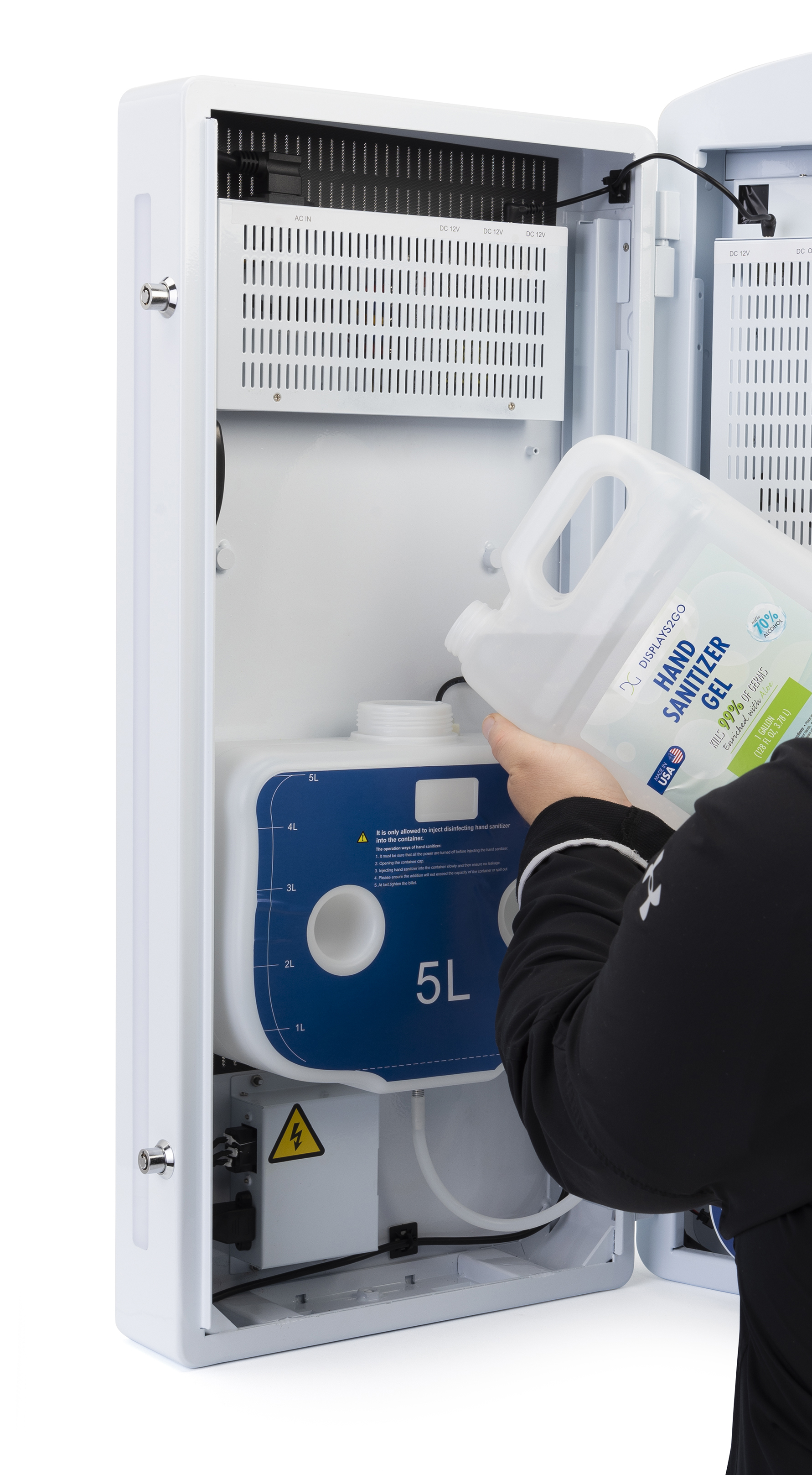 Automatic Digital Sanitizer Dispenser | Wall Mounted Station | Displays2Go