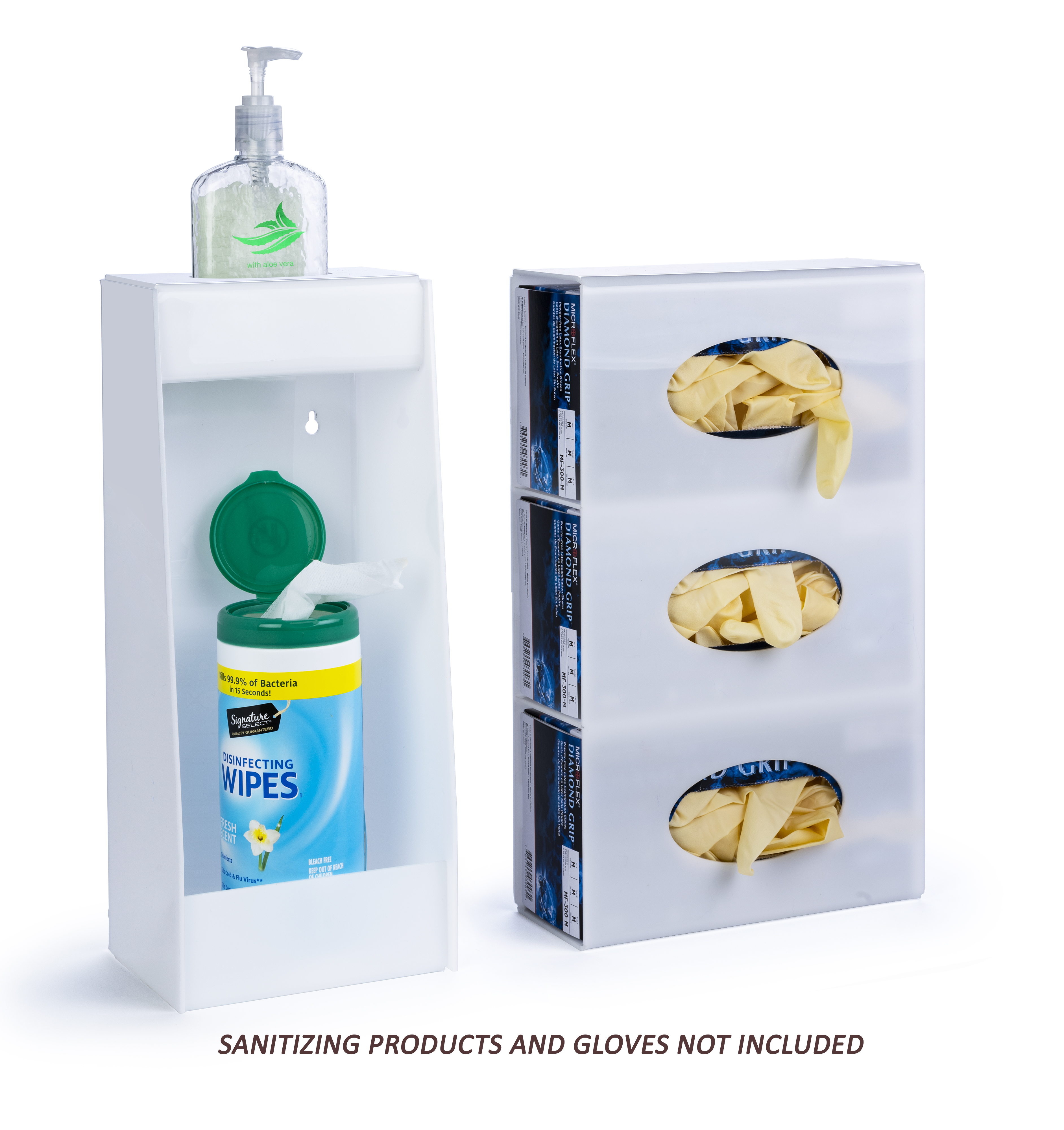 Wall Mounted Hygiene Supply Station | Holds PPE and Sanitizers ...