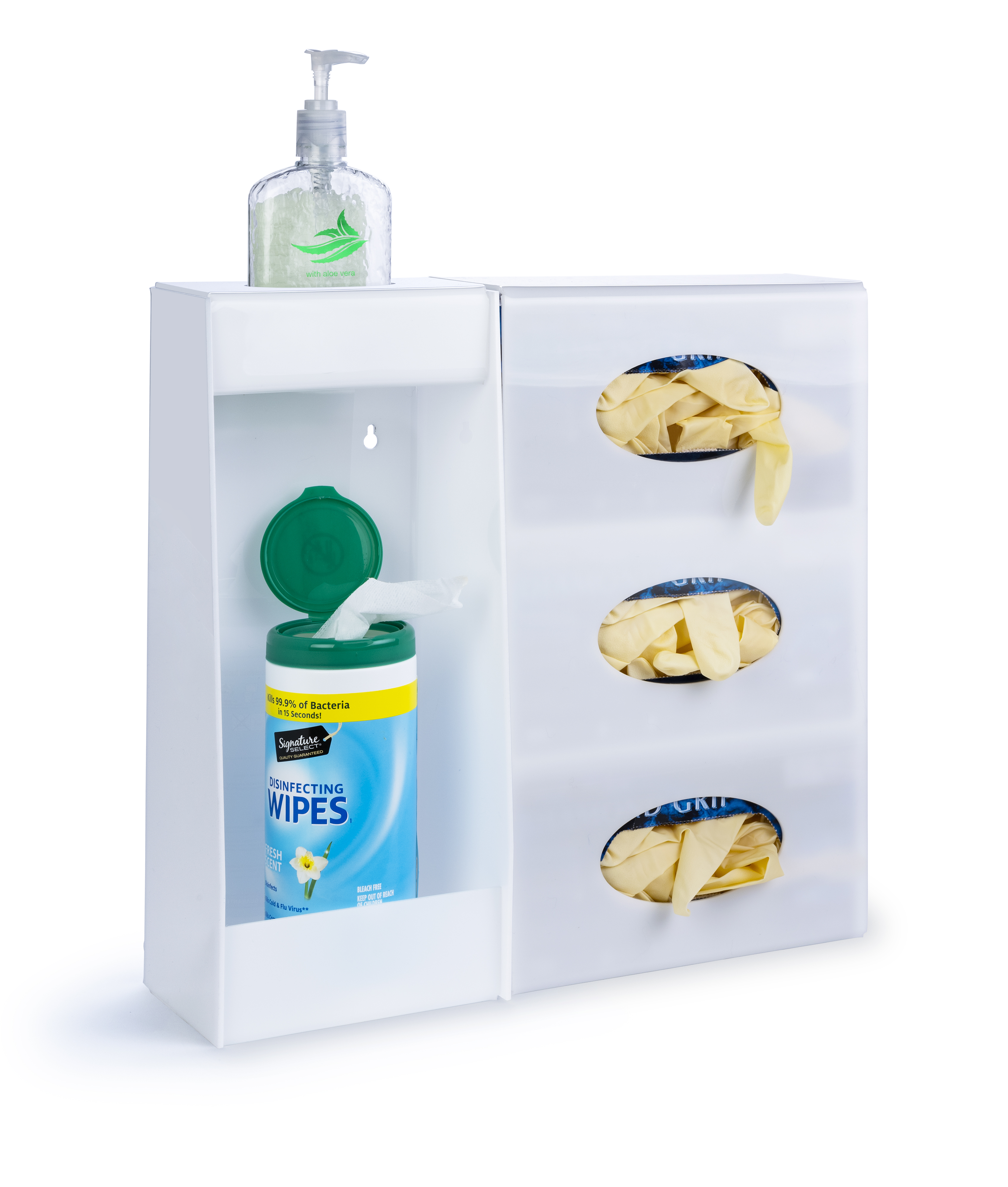 Wall Mounted Hygiene Supply Station | Holds PPE and Sanitizers ...