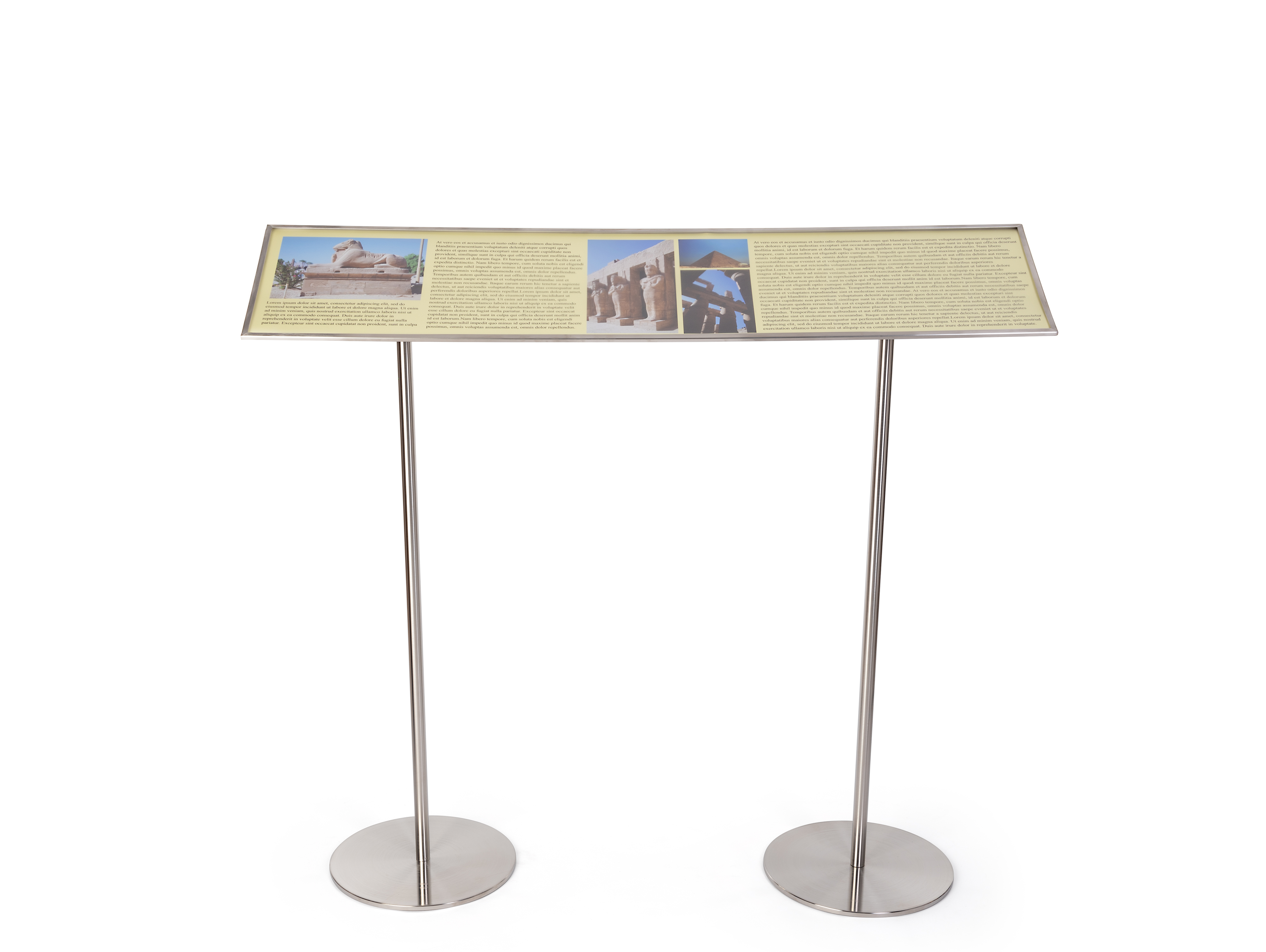 Steel Exhibition Reader Rails | 48" x 11" Media Panel | Displays2Go