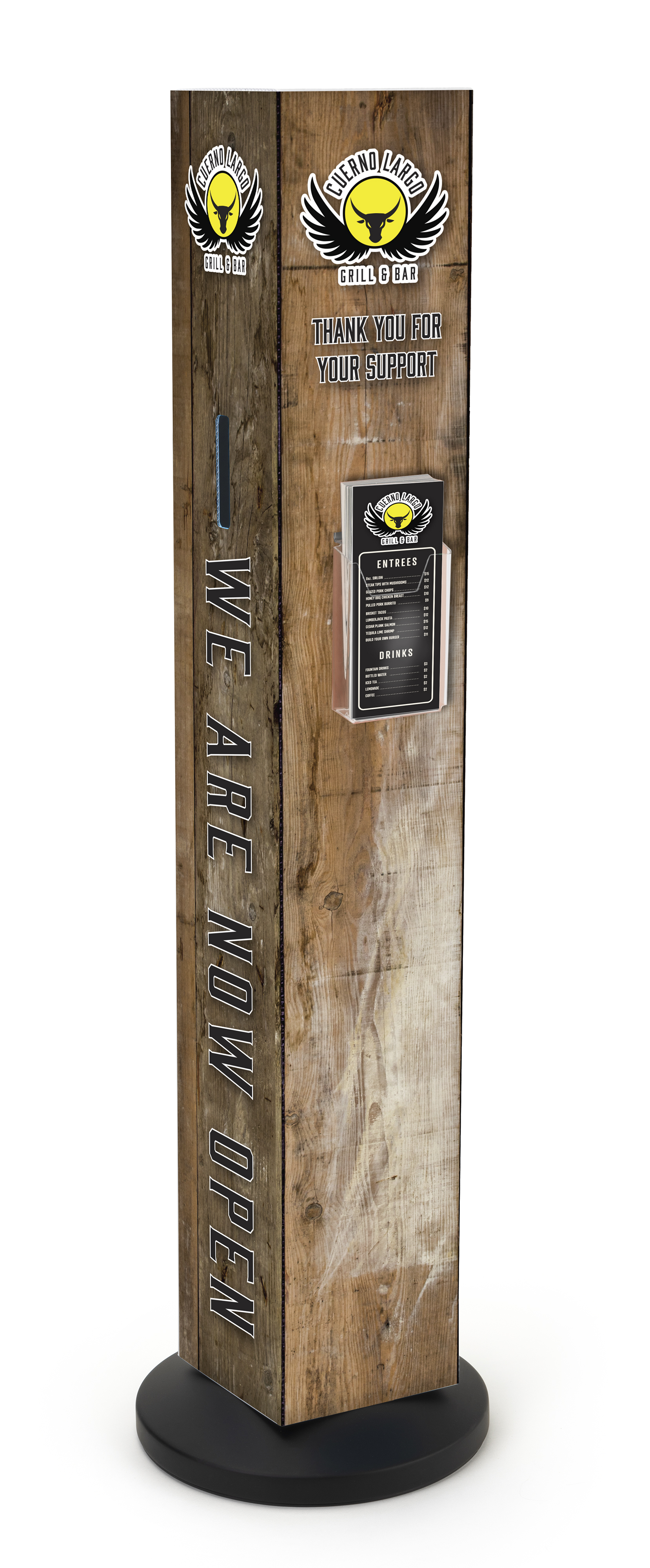 Personalized Stanchion Signage w/ Literature Pocket | Graphics ...