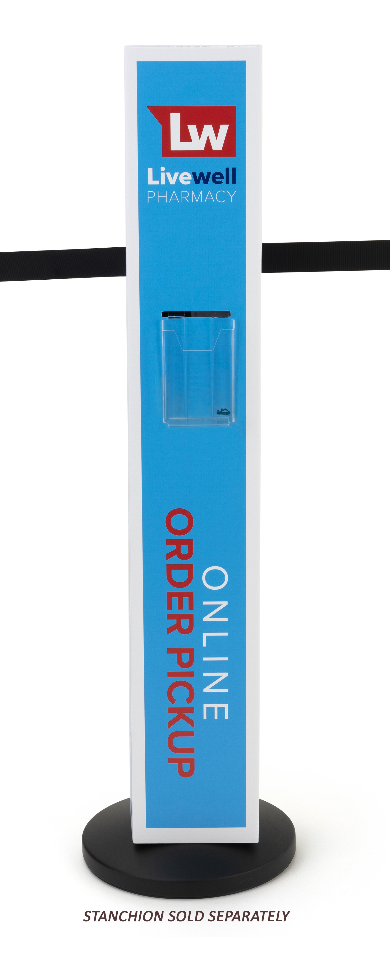 Personalized Stanchion Signage w/ Literature Pocket | Graphics ...