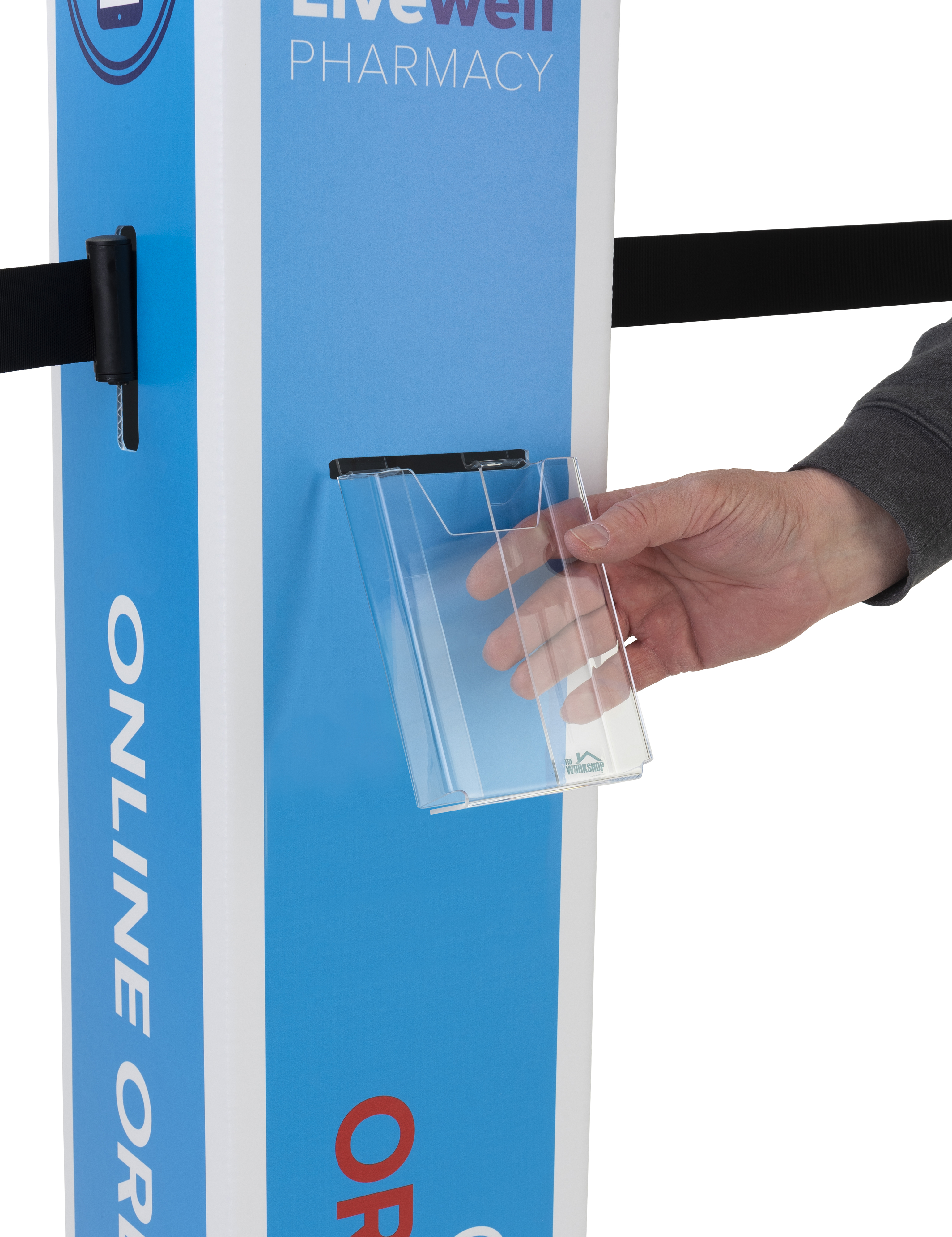 Personalized Stanchion Signage w/ Literature Pocket | Graphics ...