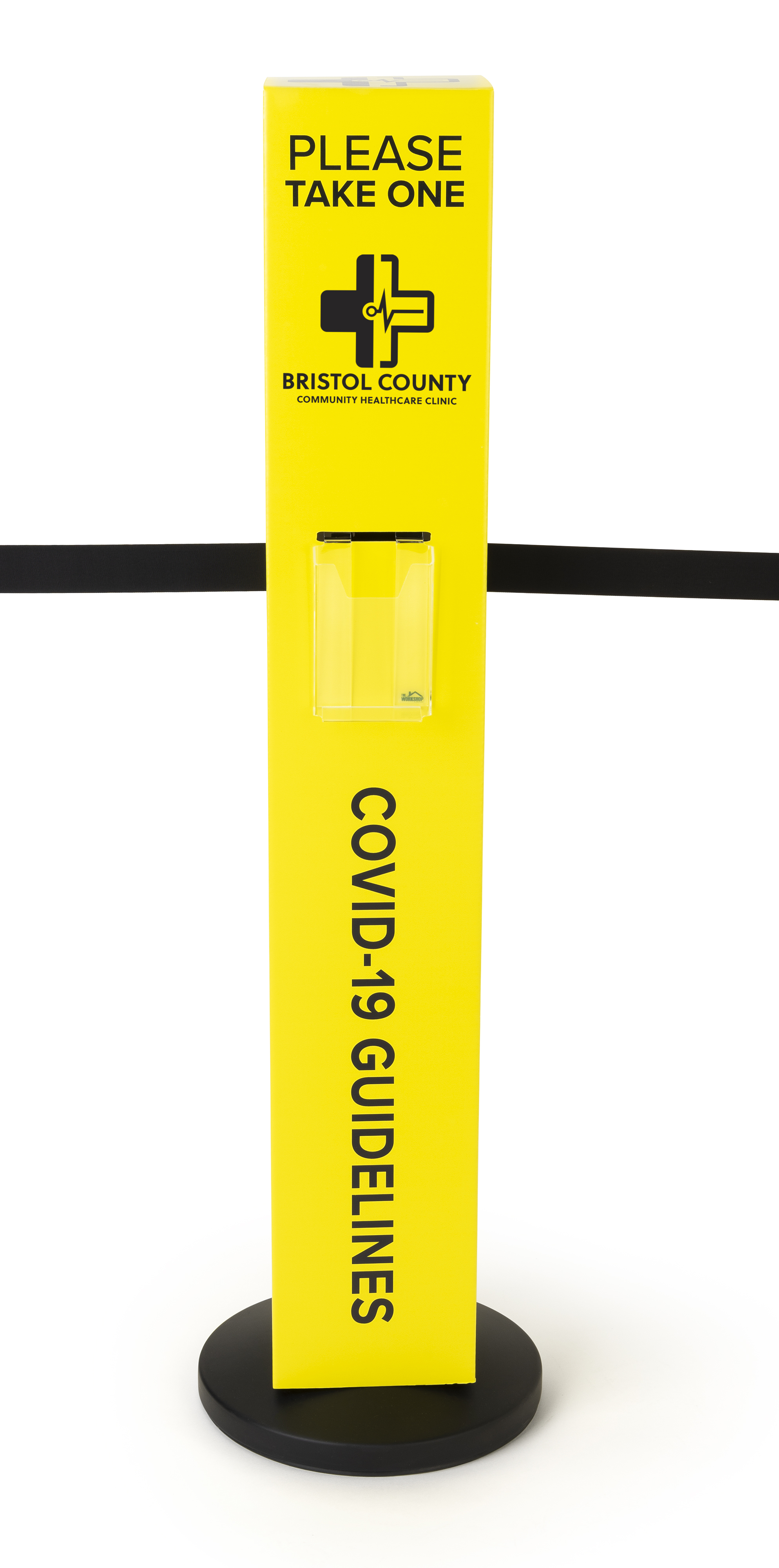 Custom Stanchion Sleeve with Pamphlet Holder | 4 Panel Graphics ...