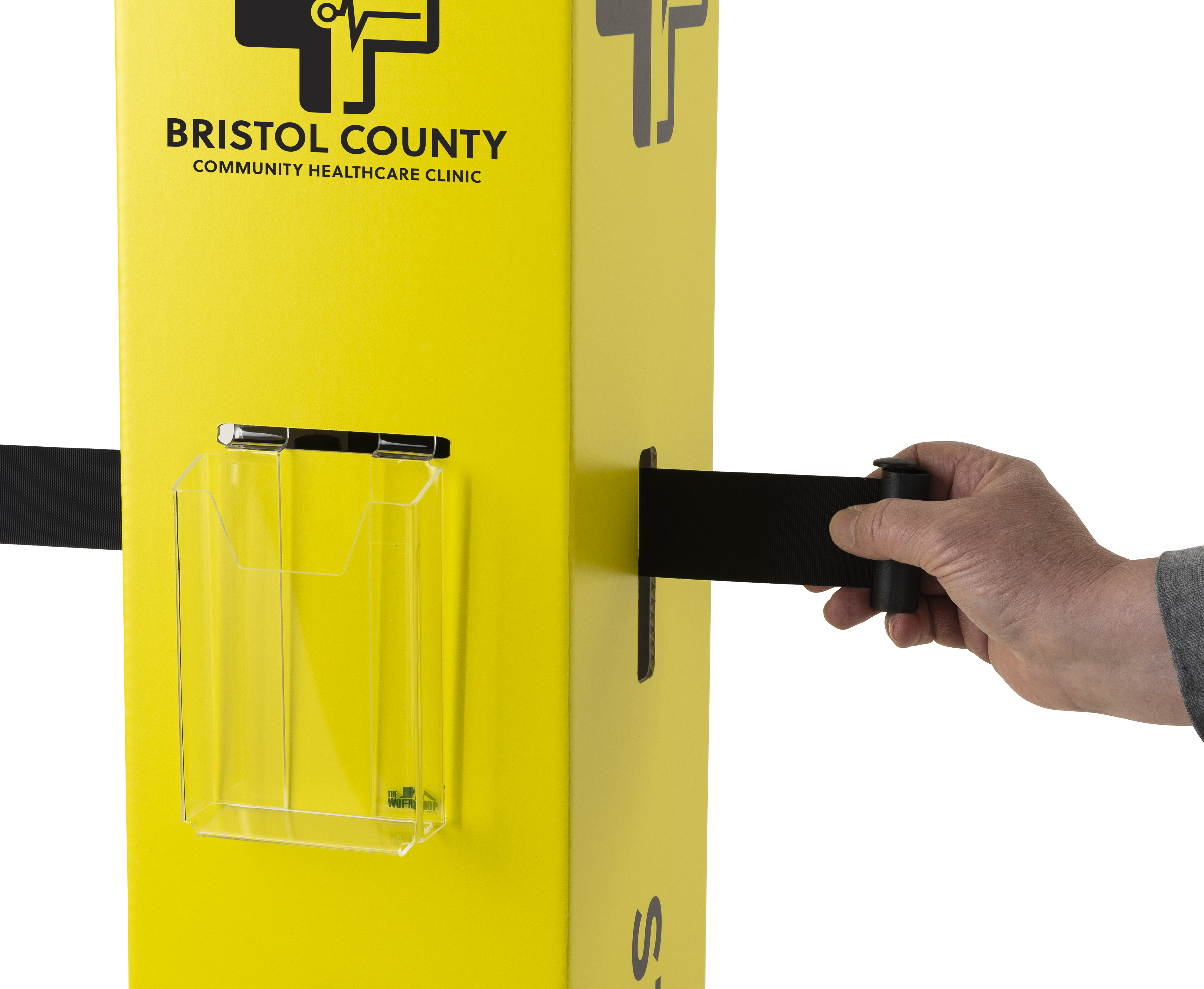 Custom Stanchion Sleeve with Pamphlet Holder | 4 Panel Graphics ...