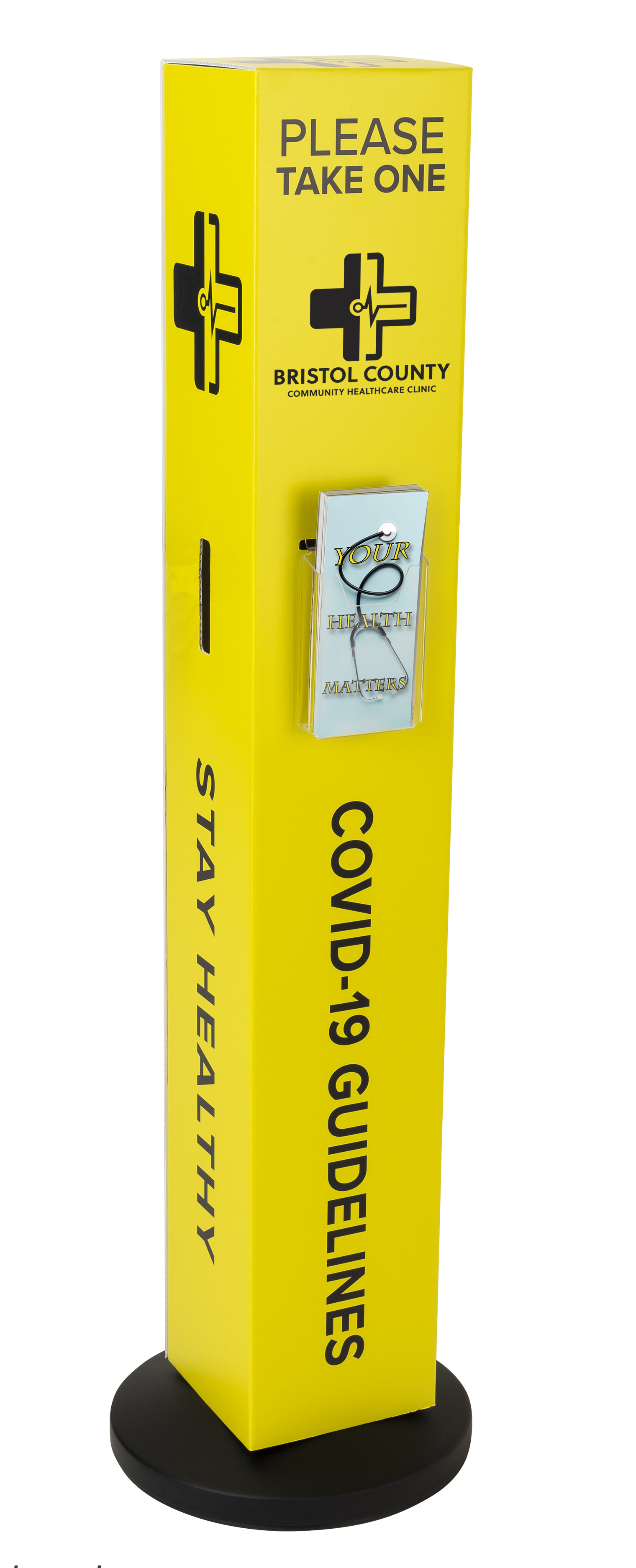 Custom Stanchion Sleeve with Pamphlet Holder | 4 Panel Graphics ...