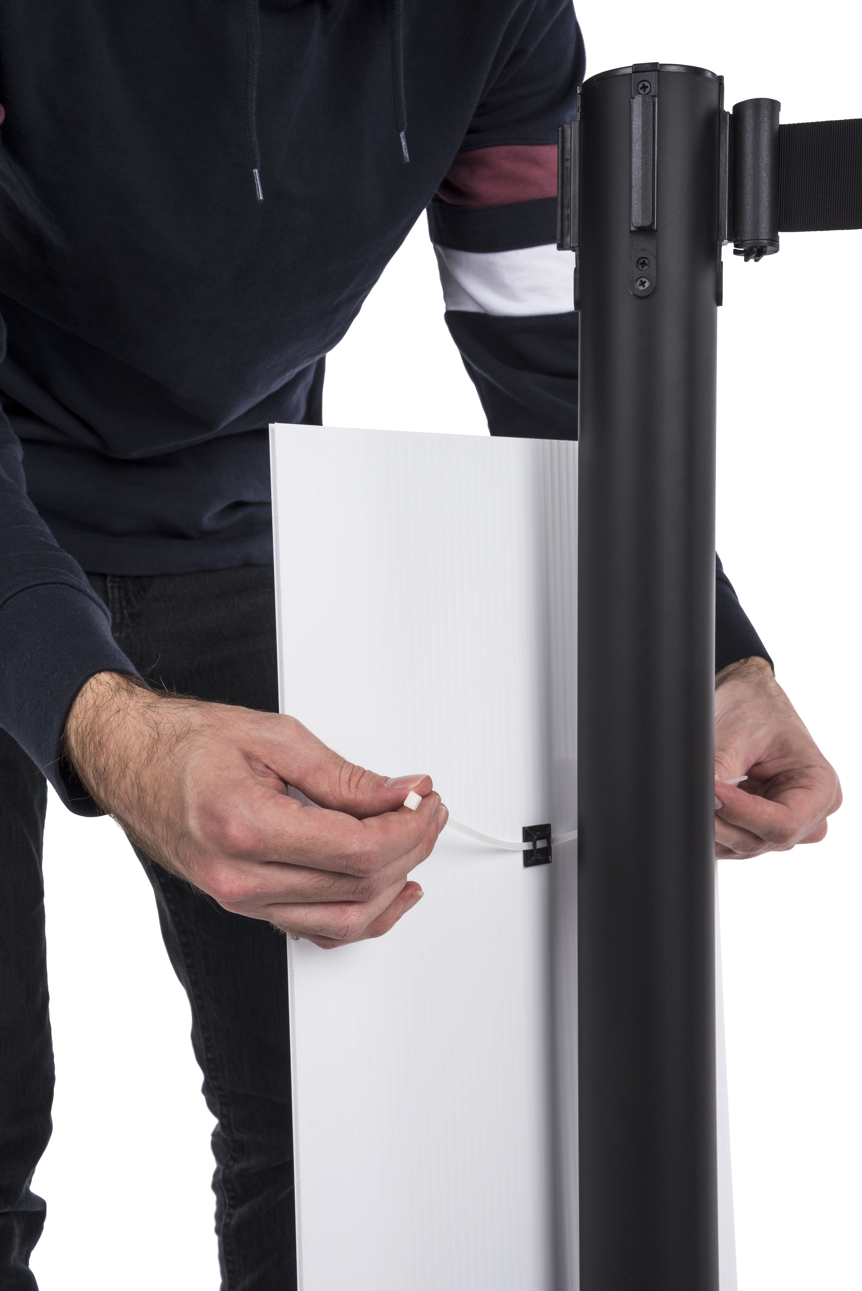 Bilingual Stanchion POP Distance Signs | Bilingual Graphic | Displays2Go