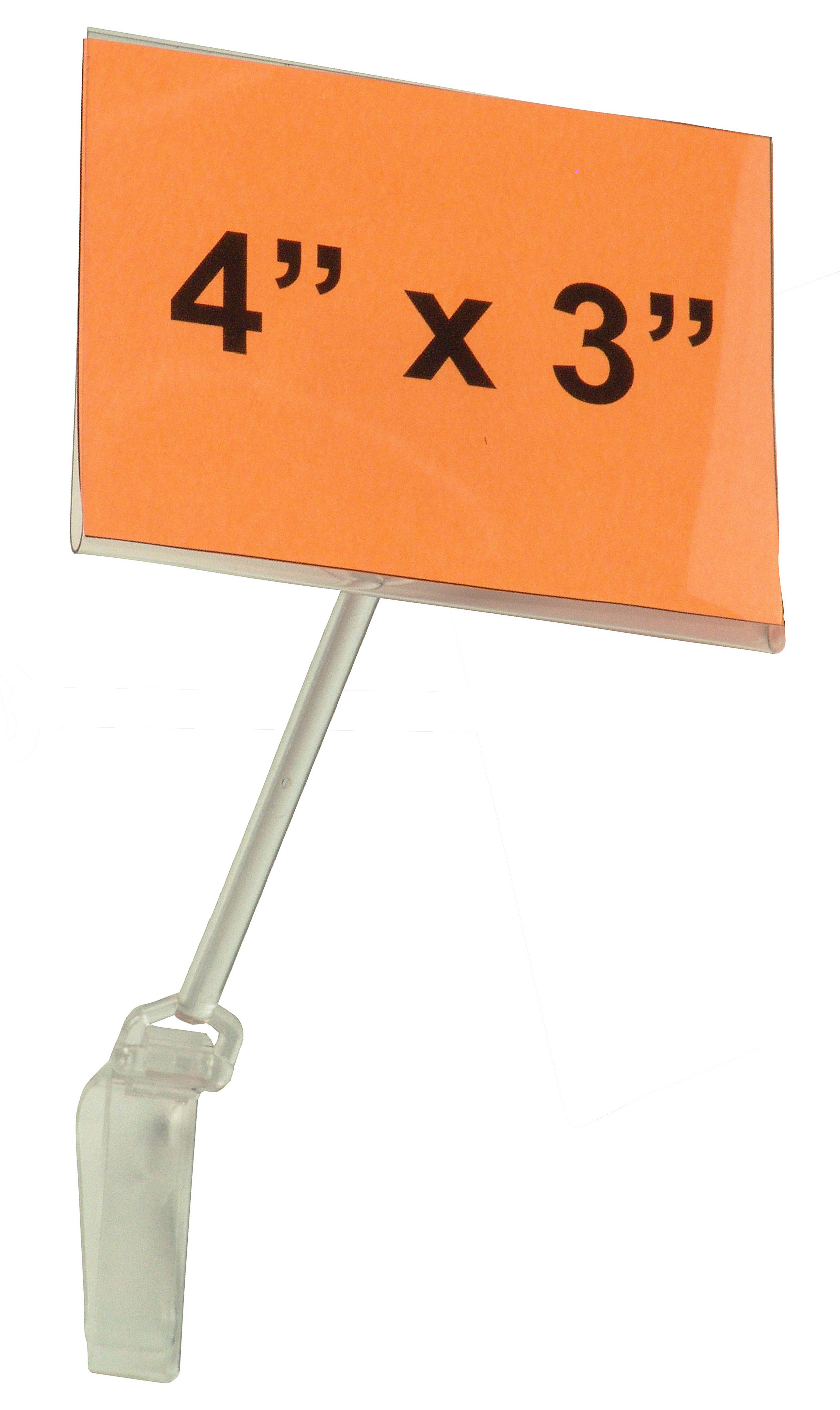 4x3 Pop Sign Clip | Clamp-on Signage | Displays2Go
