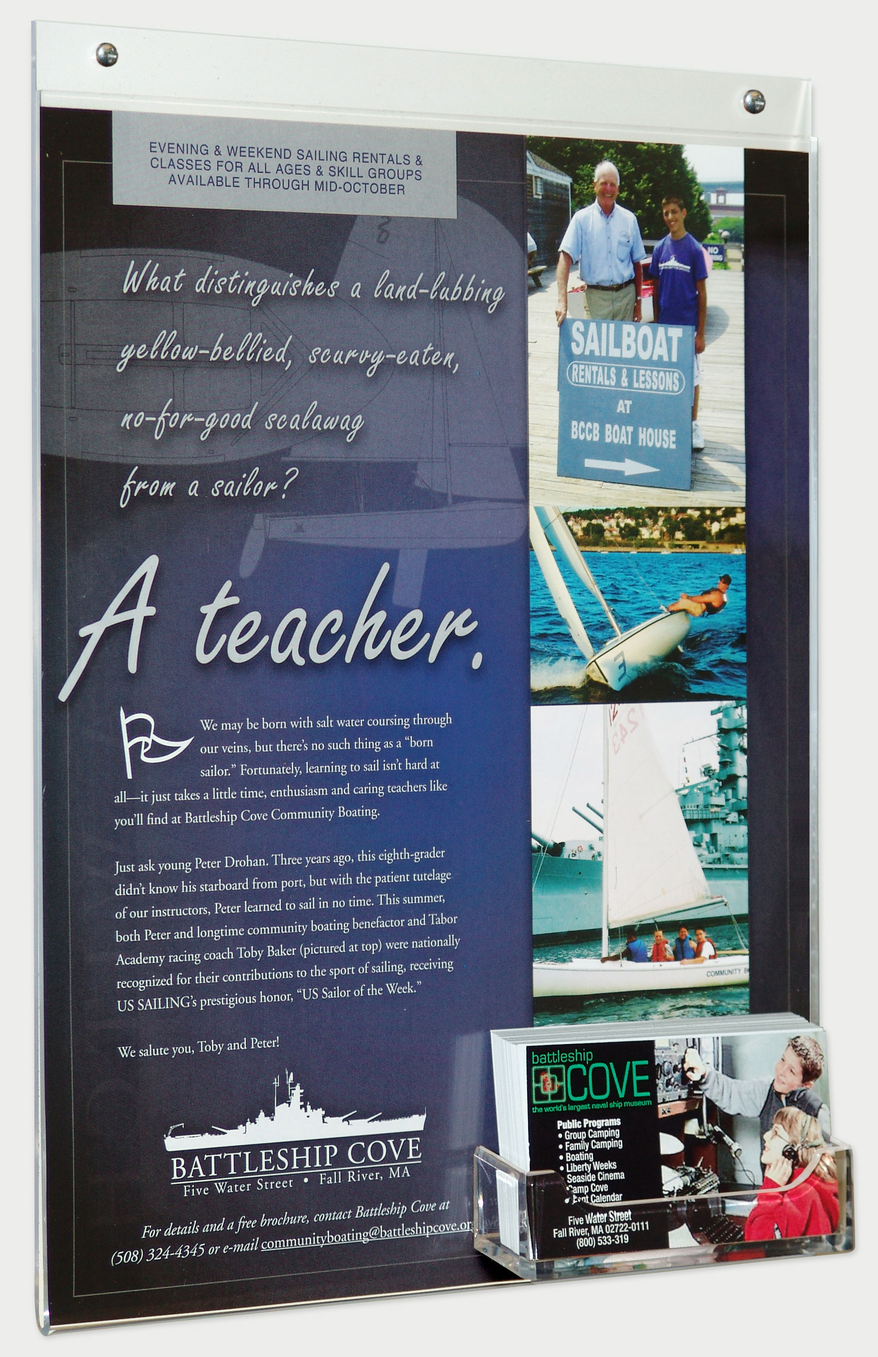 8.5 x 11 Sign Frame & Business Card Holder | Displays2Go