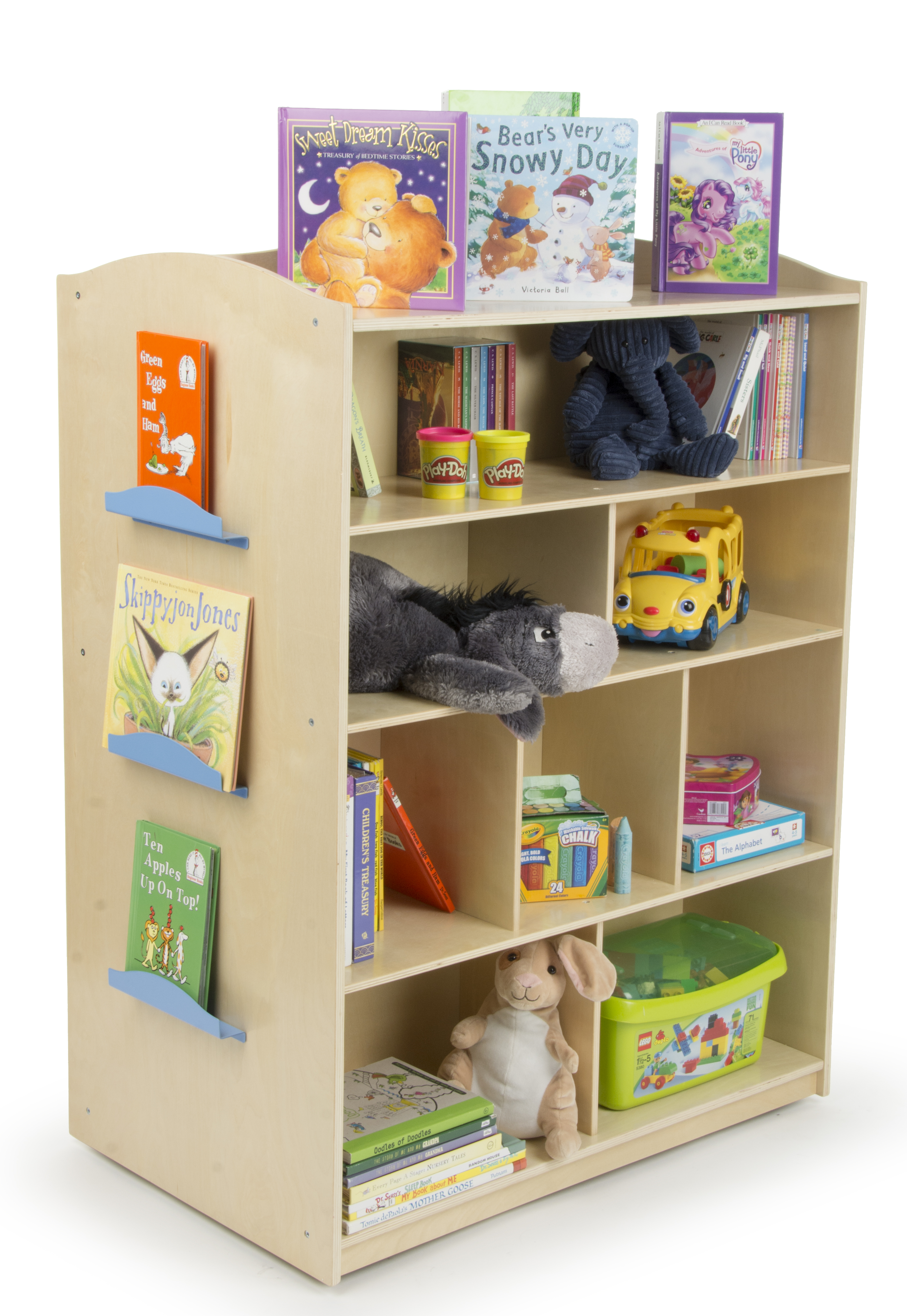 Kid’s Library Cart | Double Sided Mobile Book Shelf for Classrooms ...