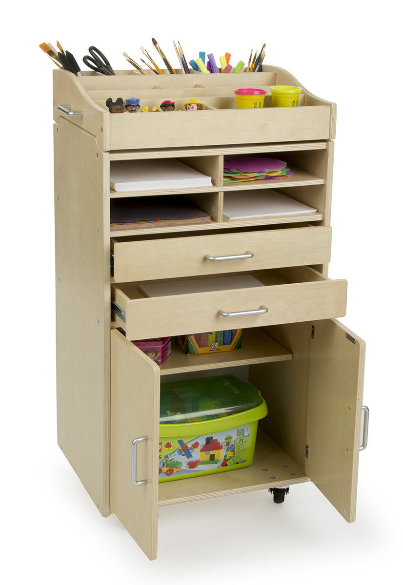 Art Storage Cart | Mobile Cabinet for Classrooms and Art Studios ...