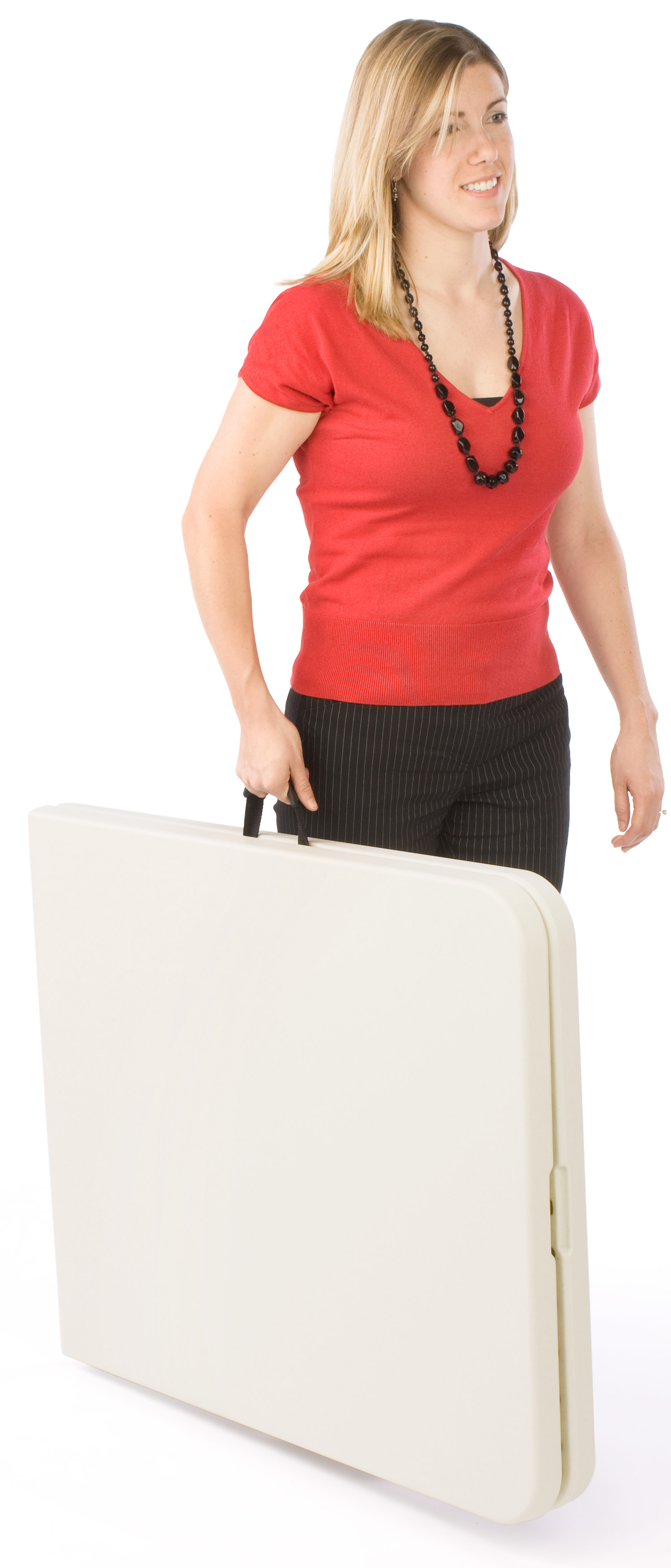 Folding Table Comes Equipped with a Black, 3-Sided Table Cover ...