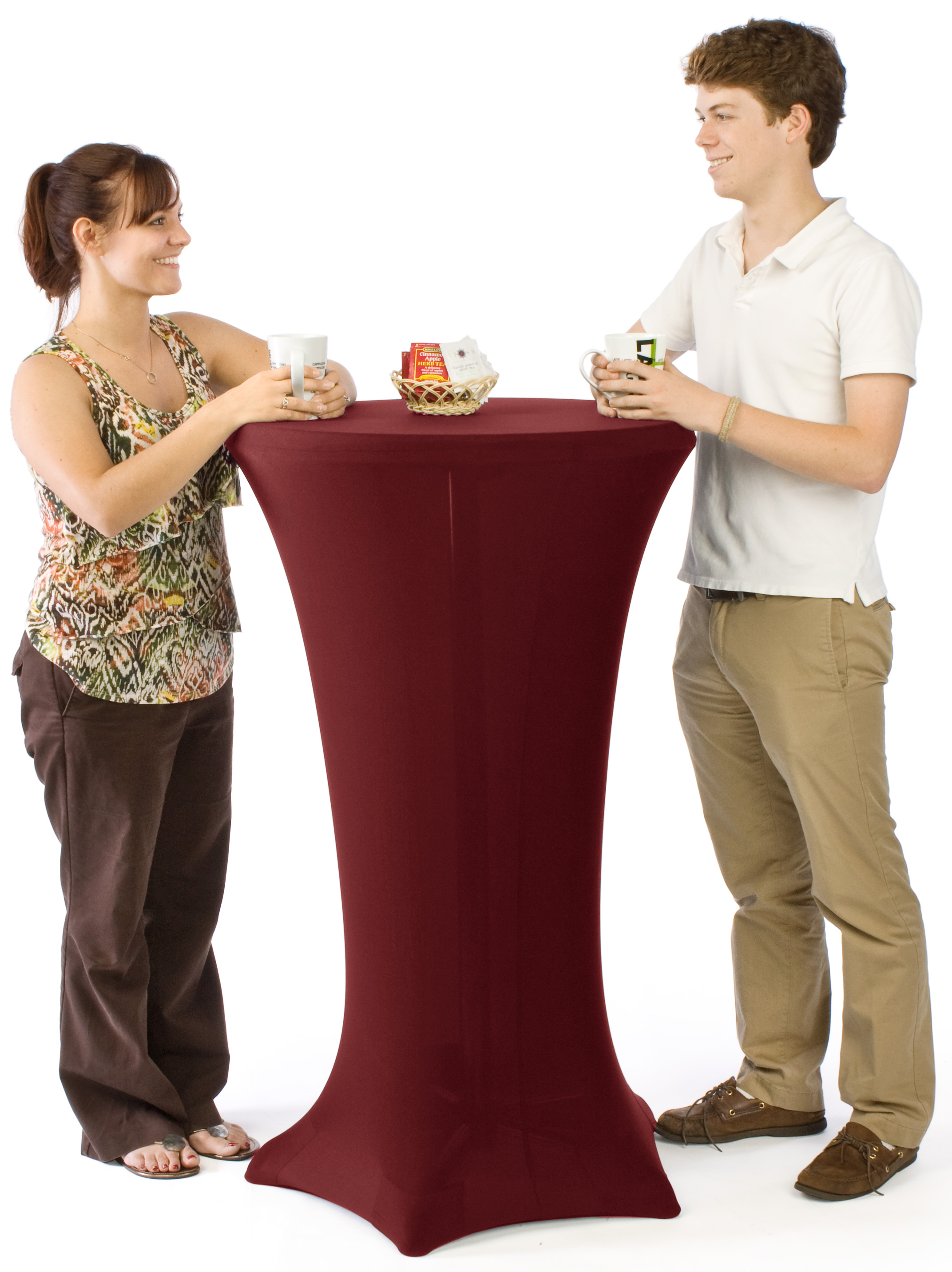 High-Top Cocktail Tables - Red Cover | Displays2Go