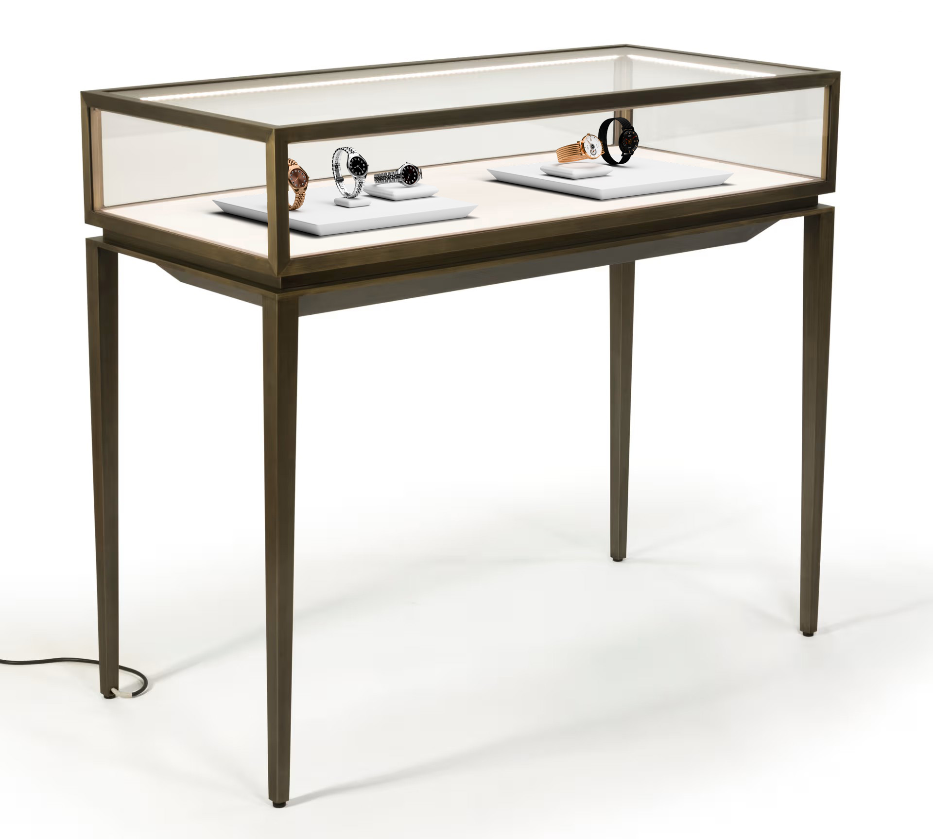 Modern Jewelry Display Table | Tapered Legs | Displays2Go