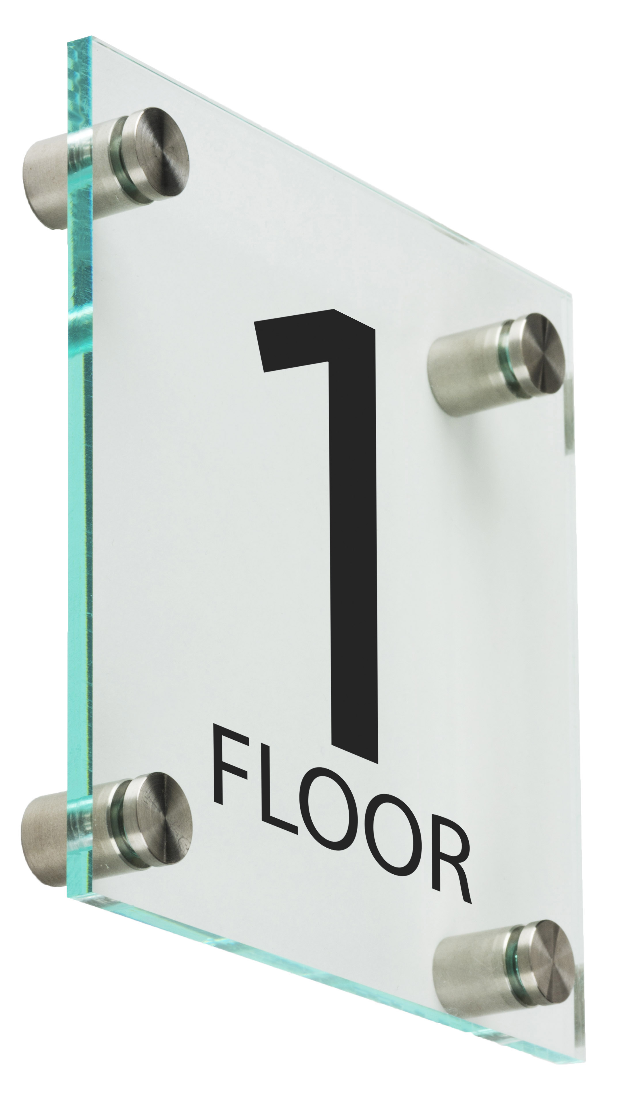 Floor Number Signs | Acrylic with Standoffs | Displays2Go