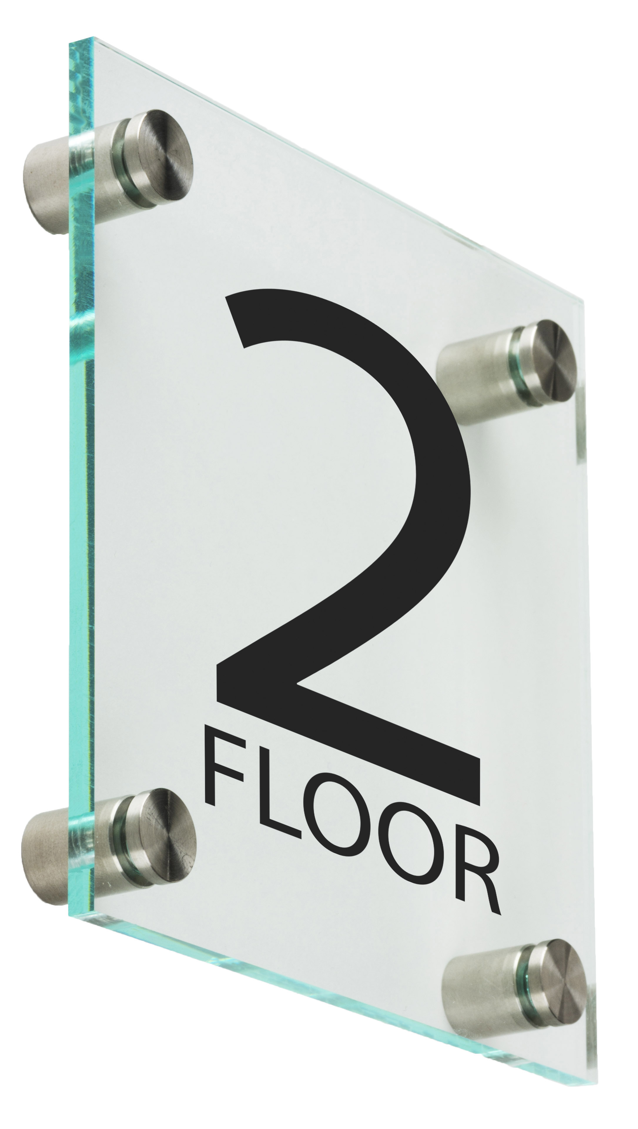 Floor Number Signs | Acrylic with Standoffs | Displays2Go