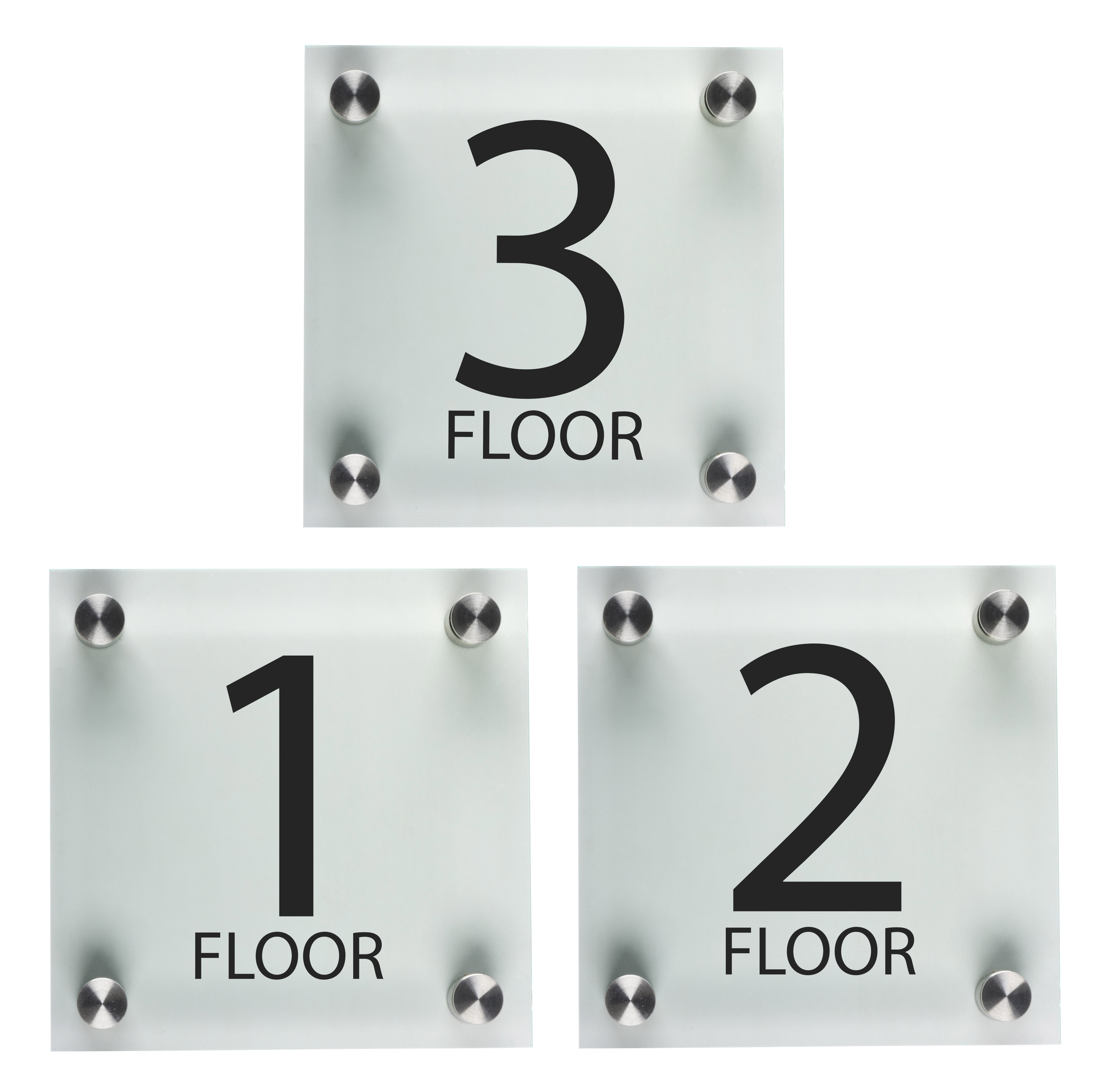 Floor Number Signs | Acrylic with Standoffs | Displays2Go