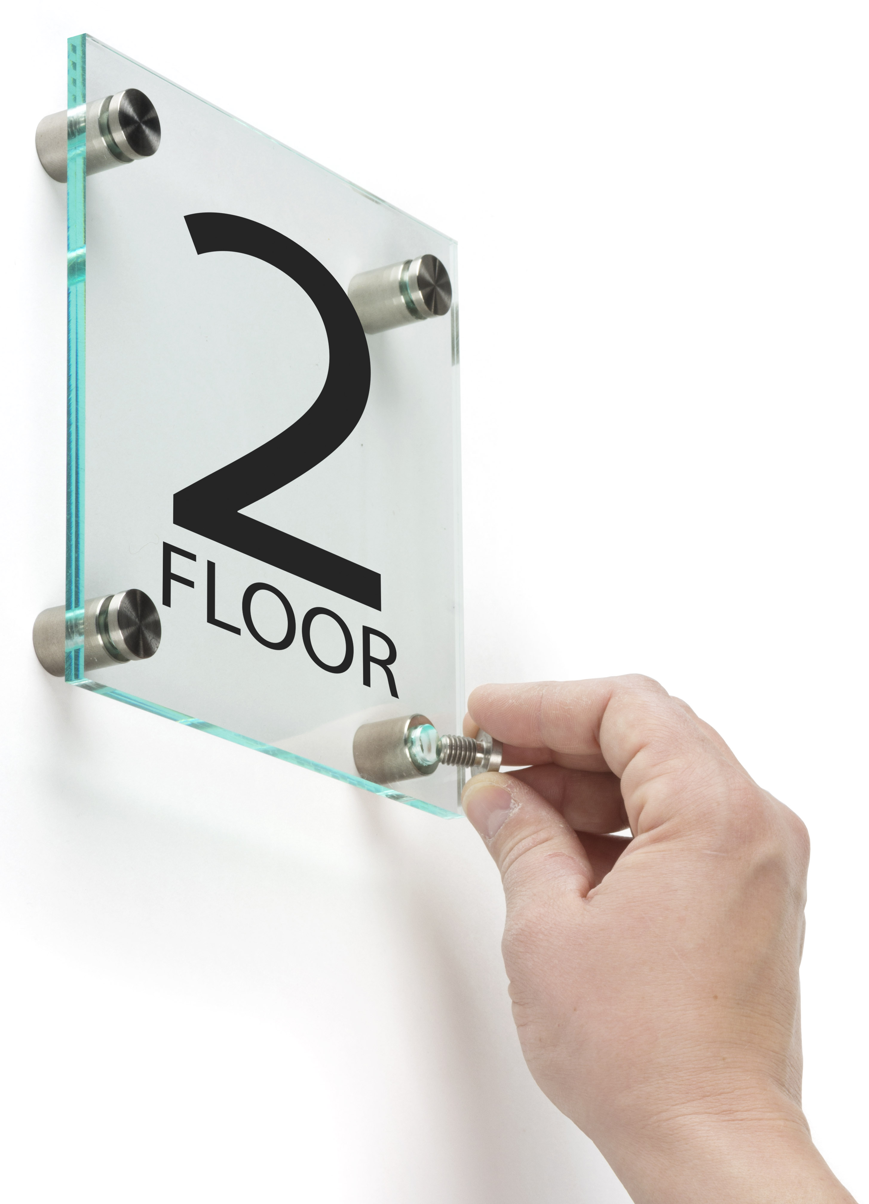 Floor Level Sign | Steel Standoffs | Displays2Go