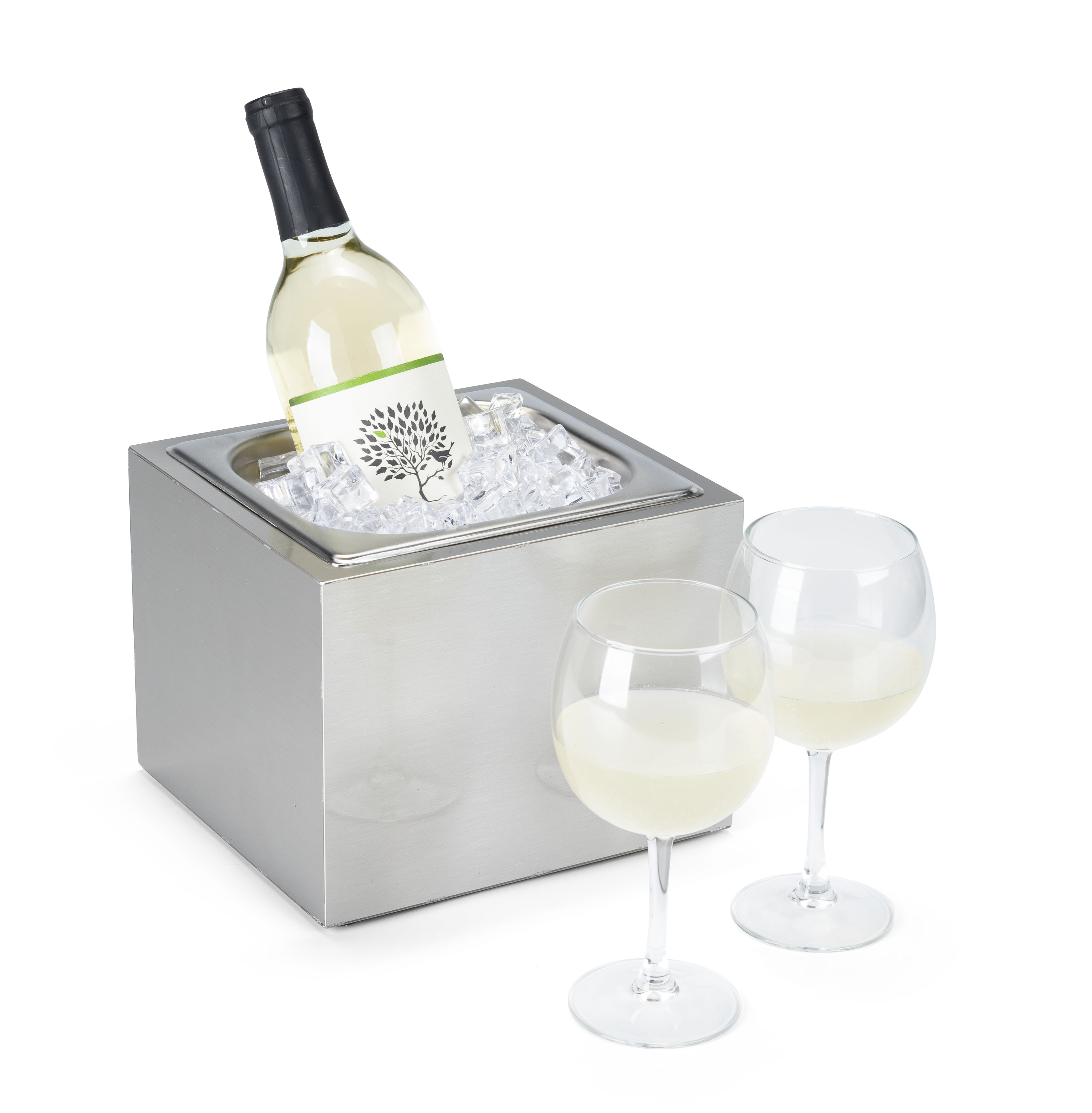 Ice Holder with Steel Housing | 176 fl oz. Capacity | Displays2Go