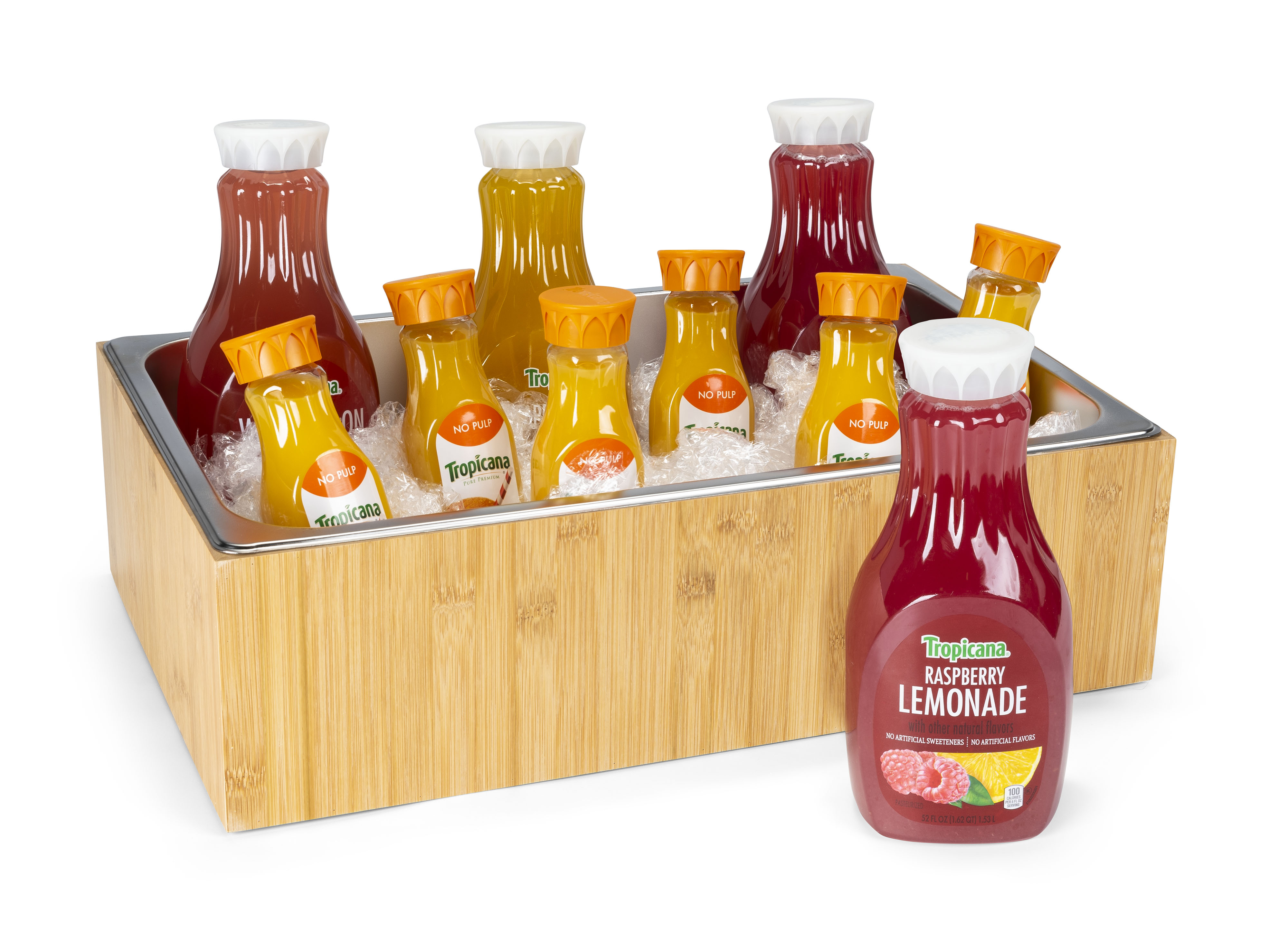 Ice Pan With Bamboo Housing | 352 fl oz. Capacity | Displays2Go