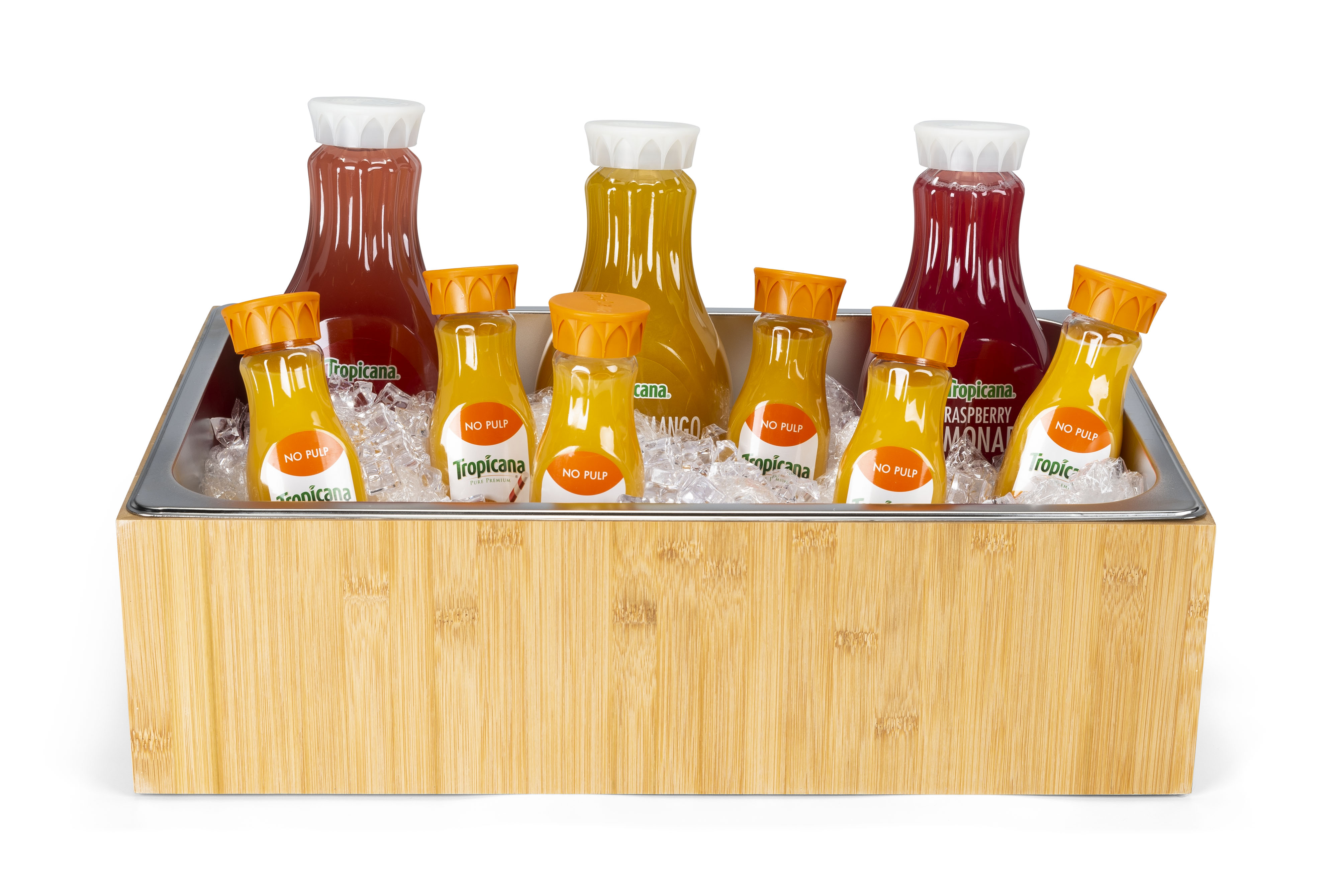 Ice Pan With Bamboo Housing | 352 fl oz. Capacity | Displays2Go