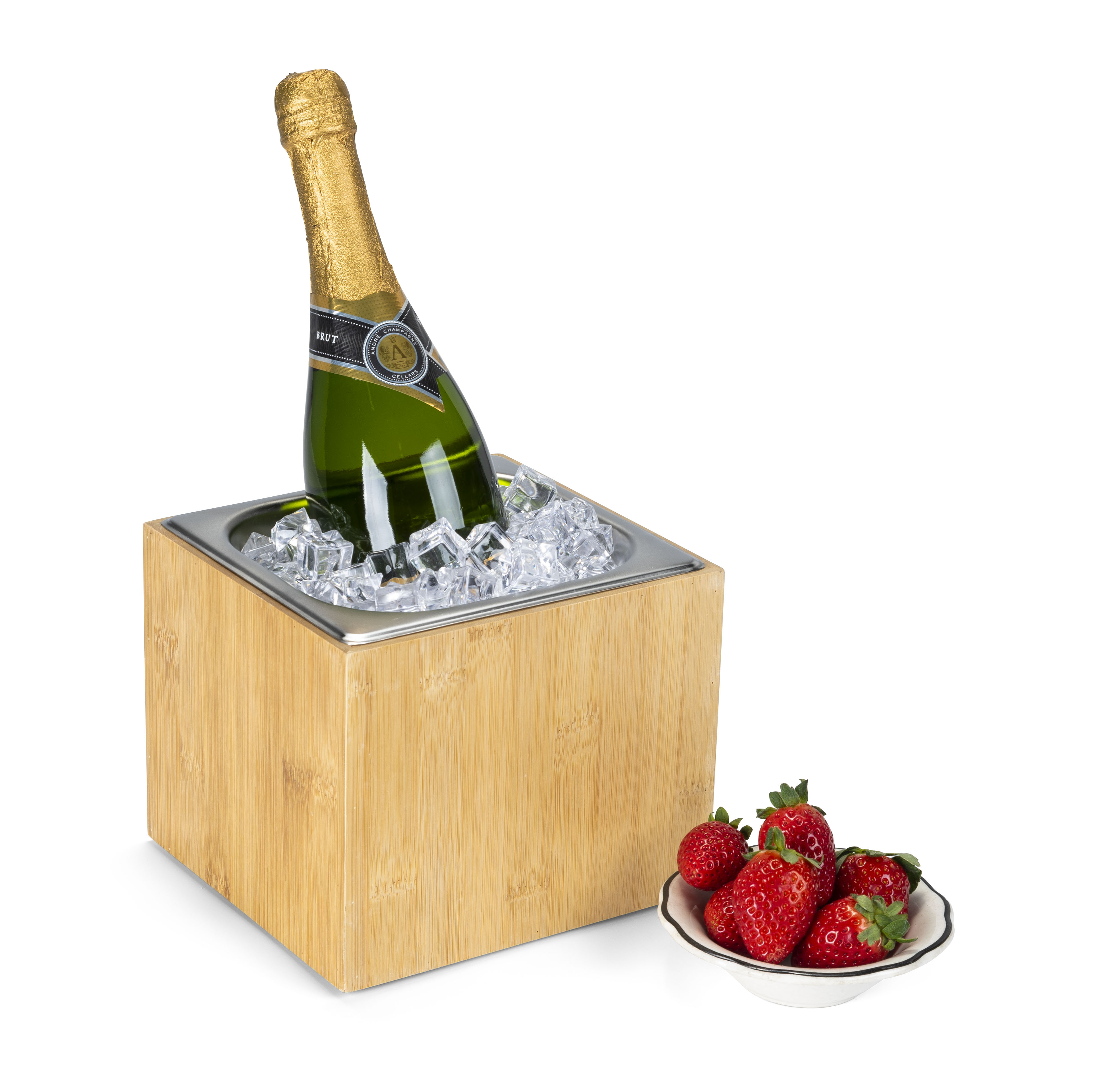 Bamboo Ice Housing | 176 fl oz. Liquid Capacity | Displays2Go
