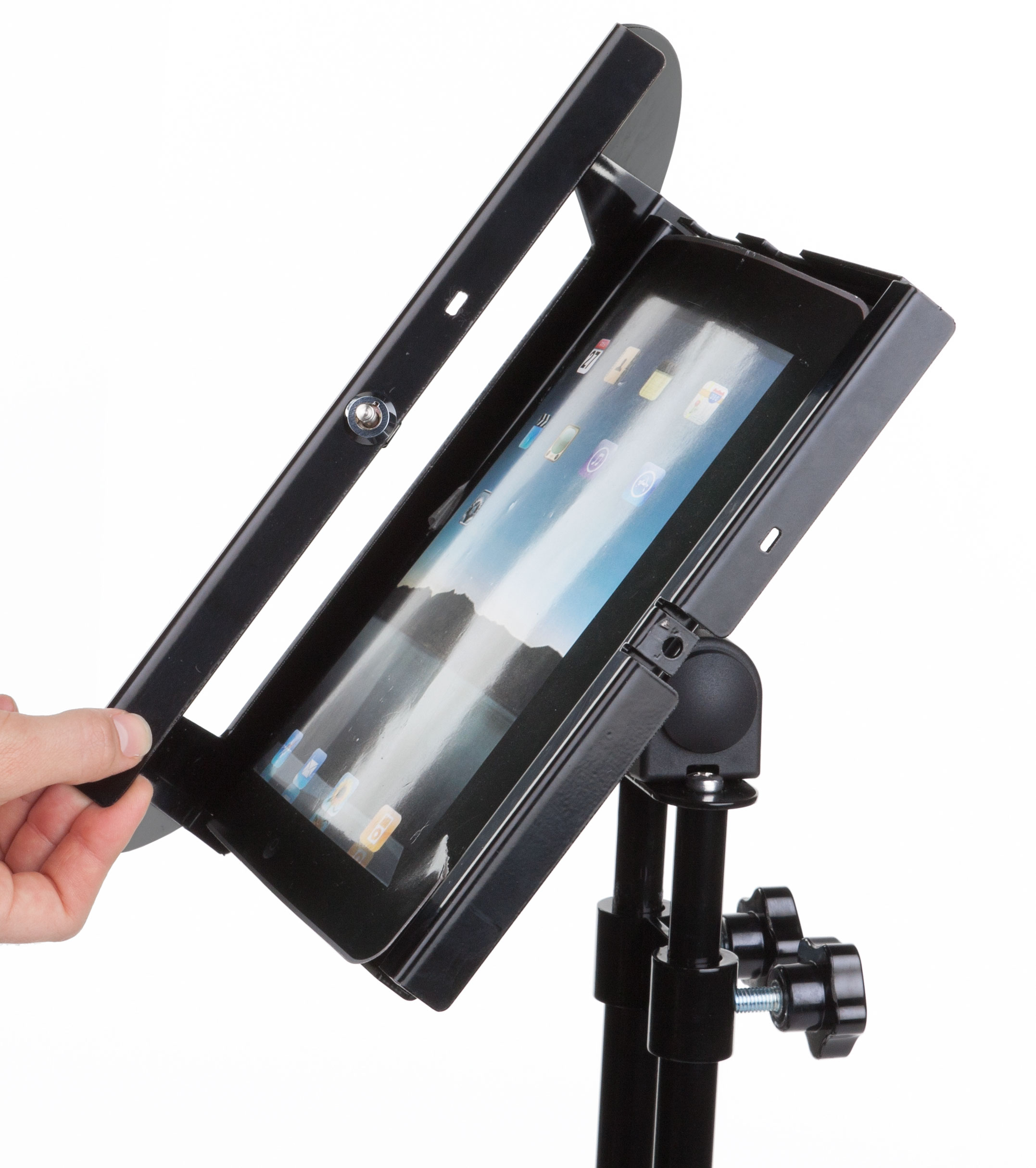 Adjustable iPad Mount | Rotating Enclosure With Access Ports | Displays2Go